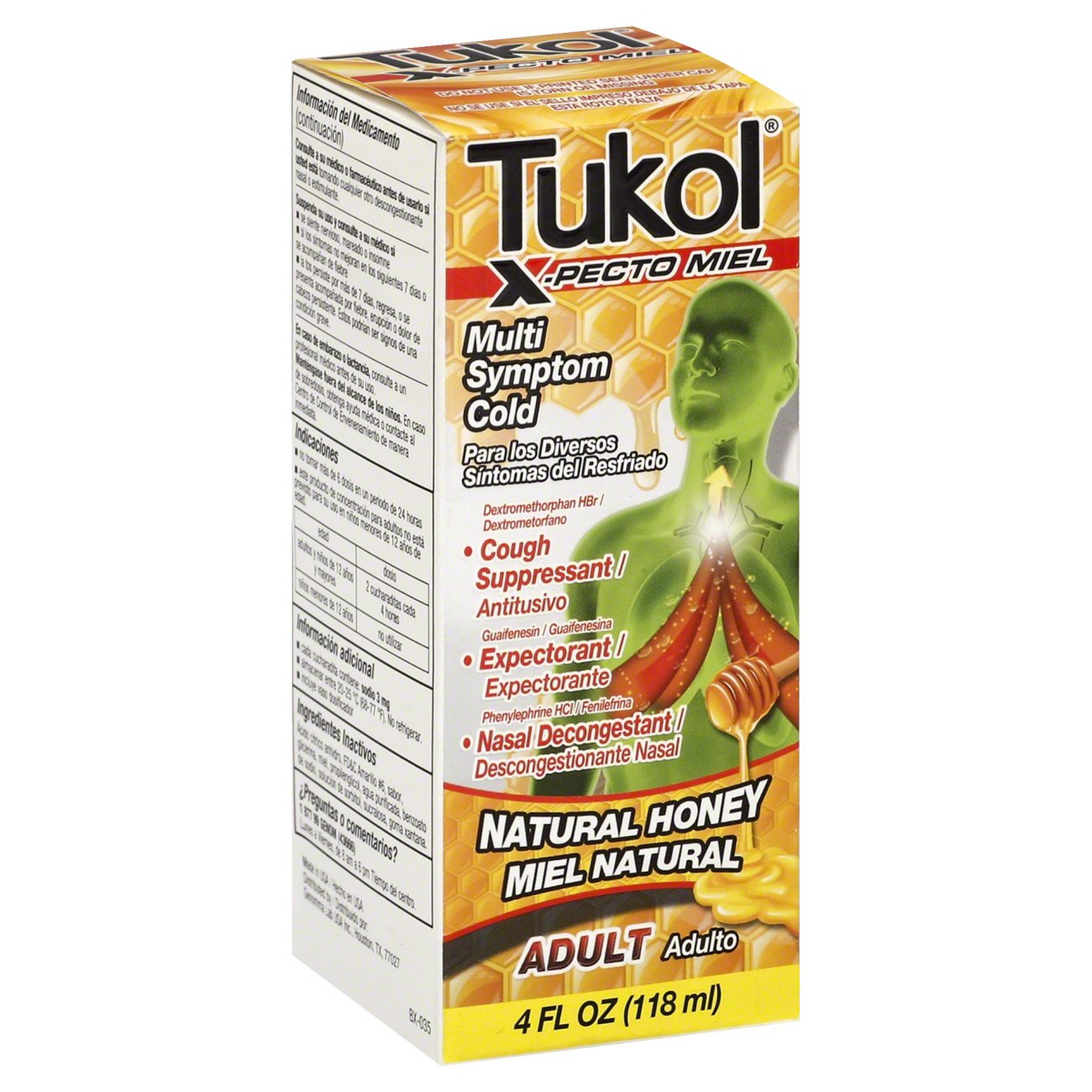 Tukol X-Pecto Miel Multiple Symptom Cold Honey Flavor - Shop Cough ...