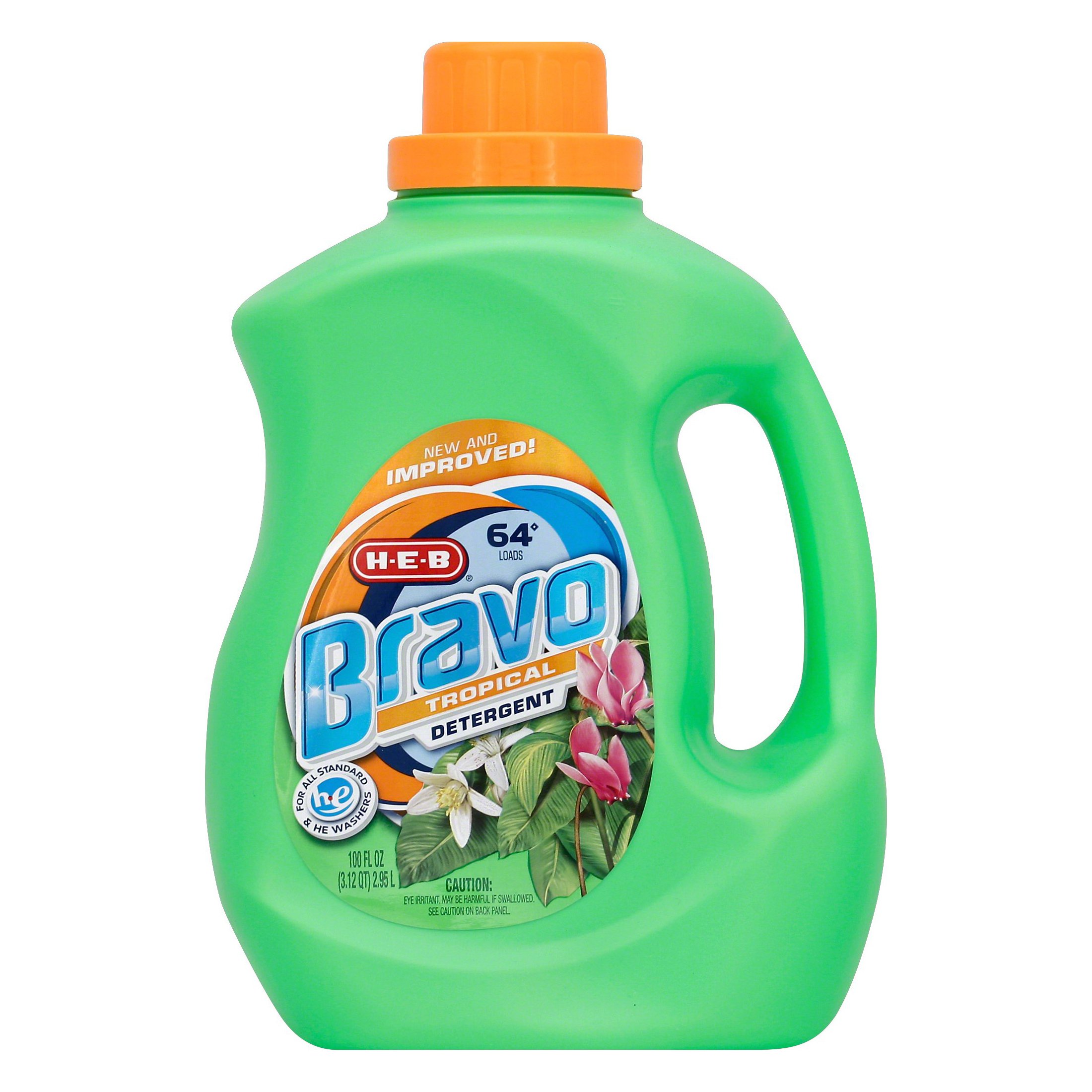 H-E-B Bravo Tropical HE Liquid Laundry Detergent 64 Loads - Shop ...