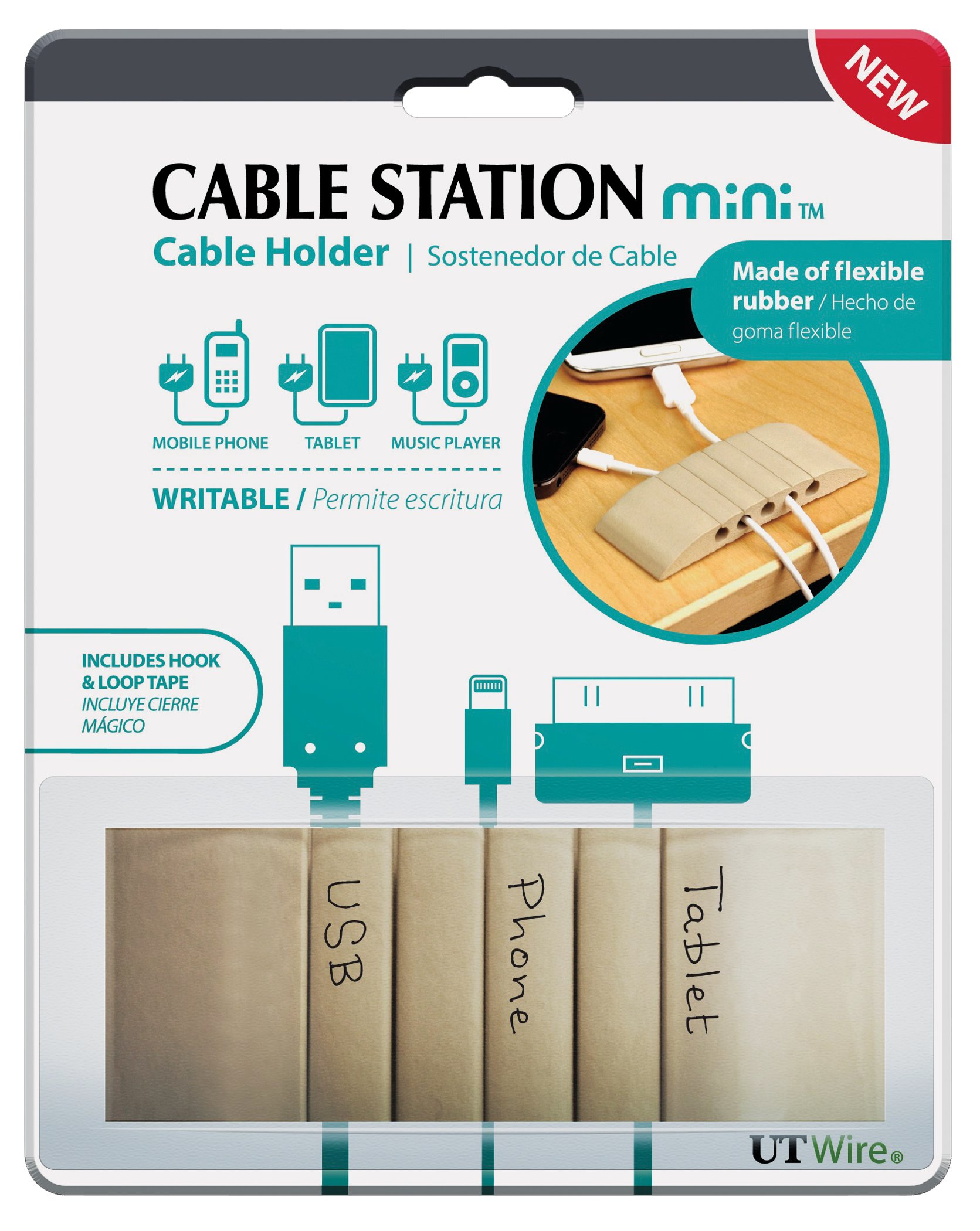 UT Wire Cable Station Mini Mountable Organizer Beige - Shop Connection ...