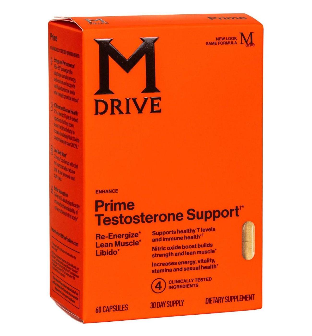 M Drive Prime Testosterone Support Capsules - Shop Diet & fitness at H-E-B