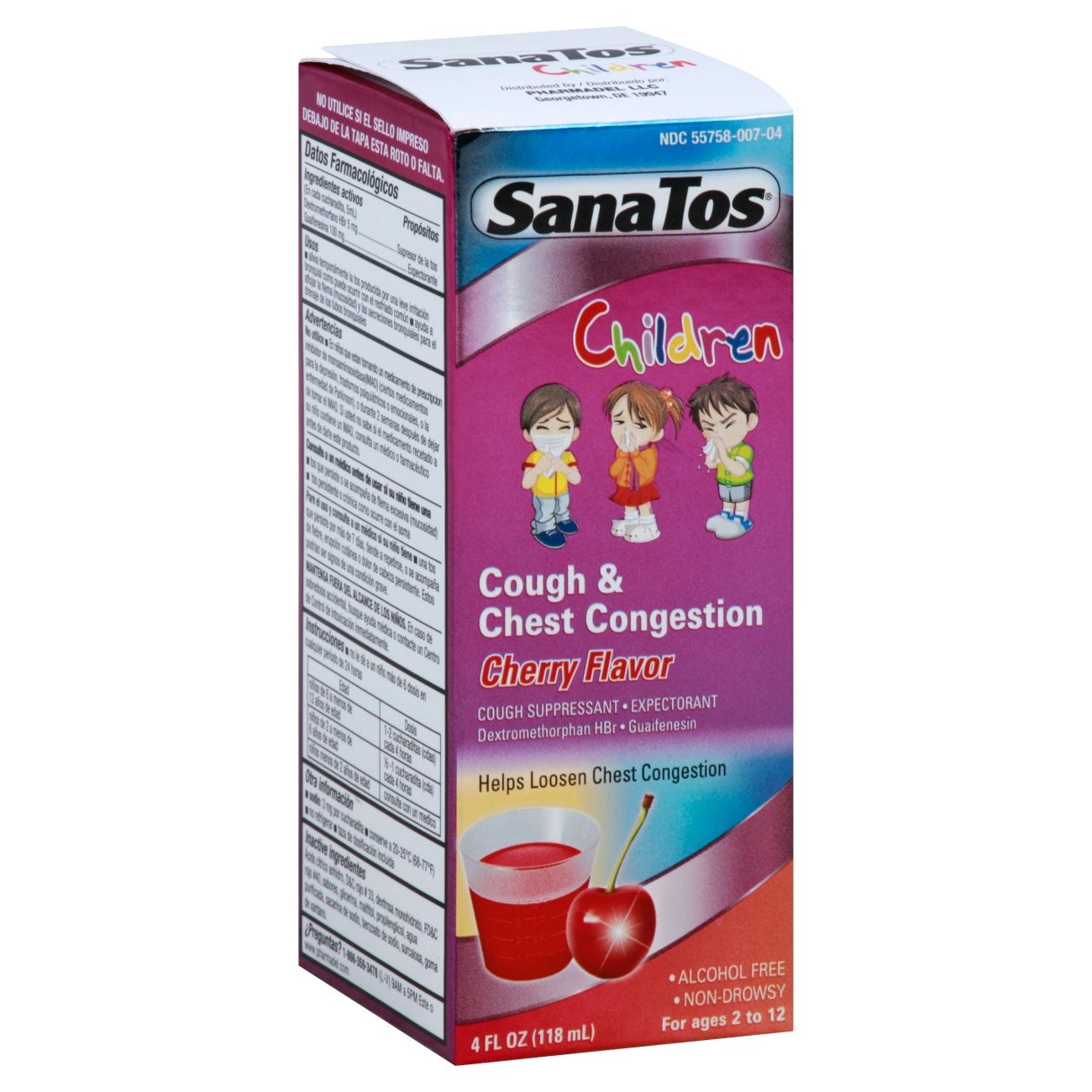 SanaTos Children Cough & Chest Congestion Cherry Flavor - Shop Cough ...