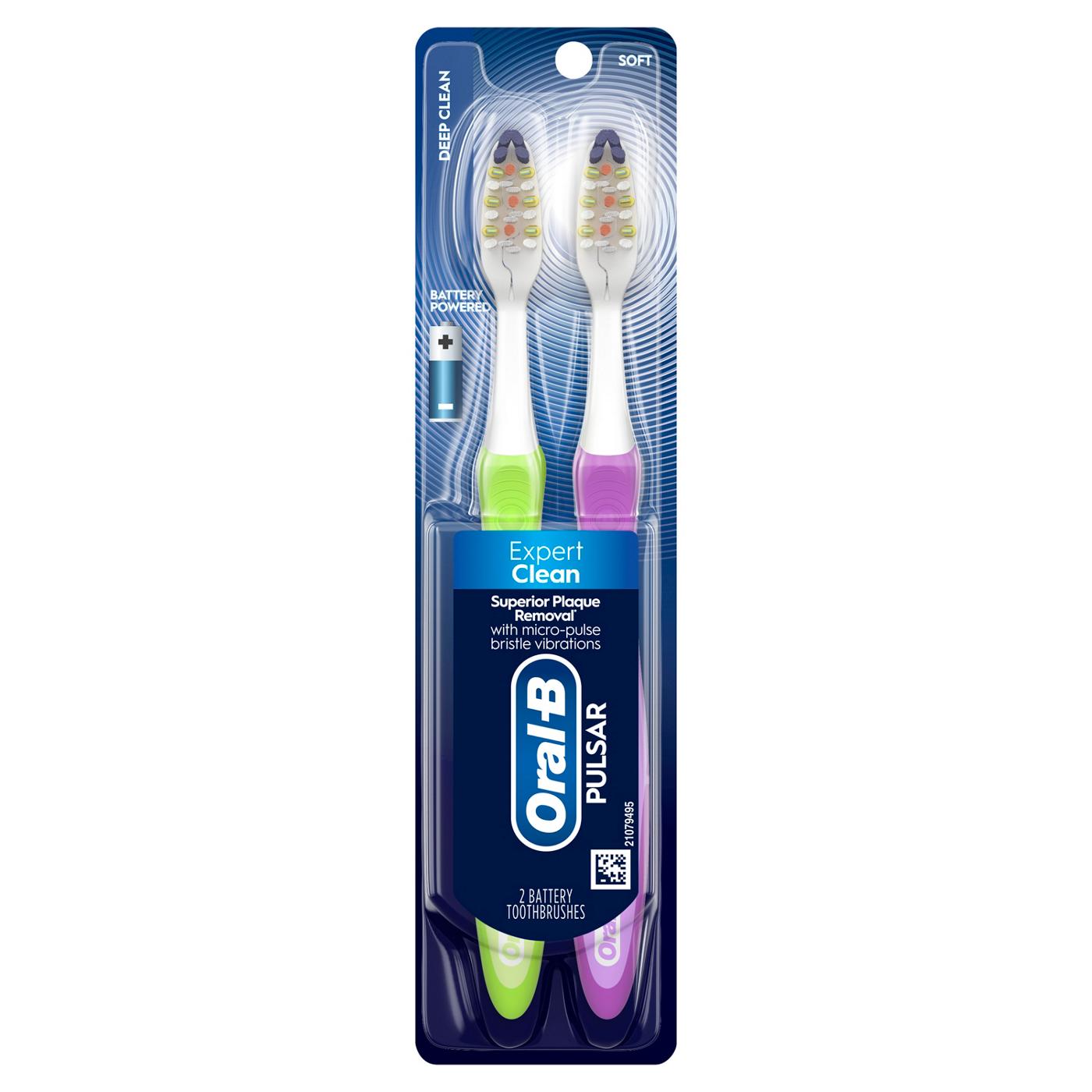 Oral-B Pulsar Expert Clean Battery Soft Toothbrushes - Shop ...
