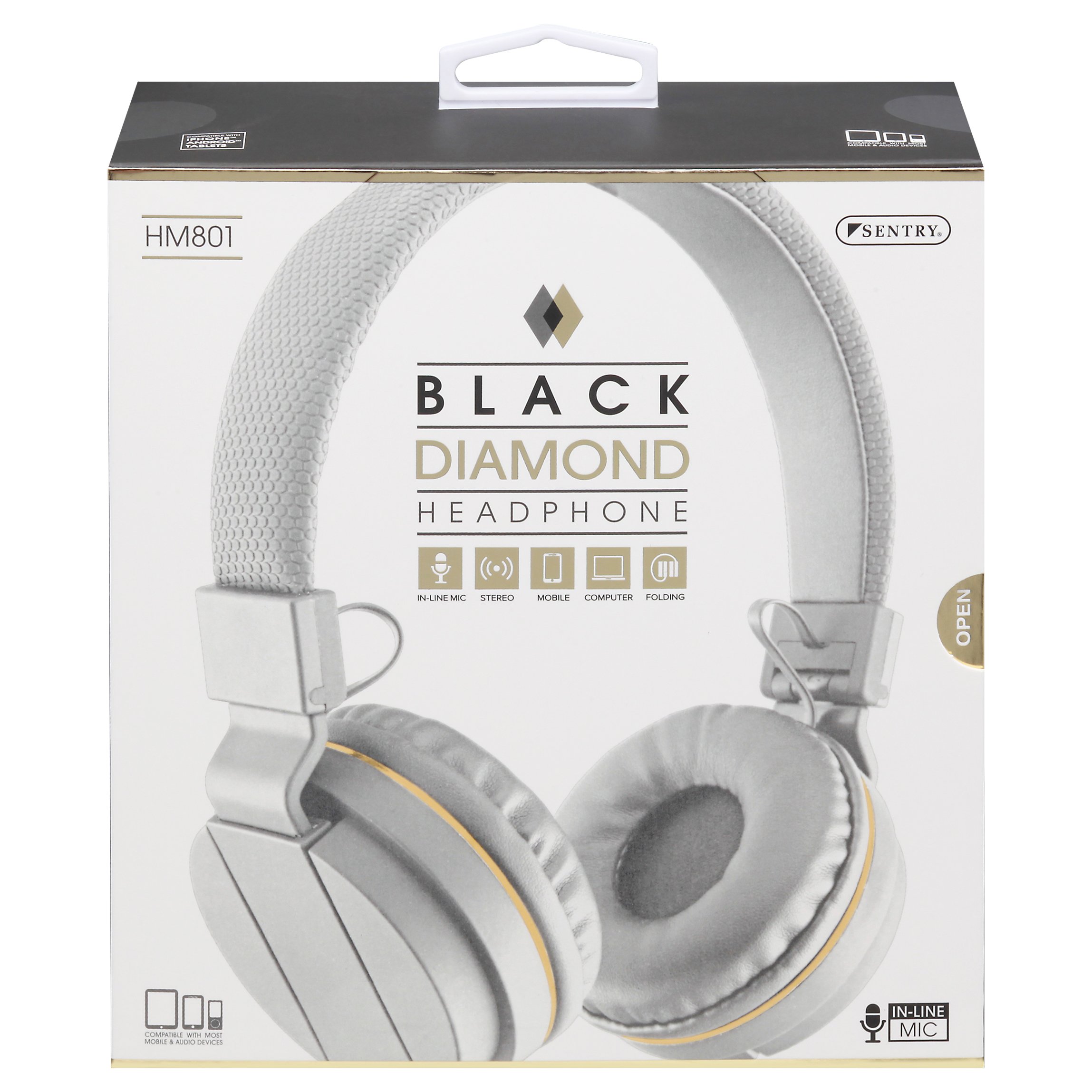 Sentry Black Diamond Headphones White - Shop Audio at H-E-B