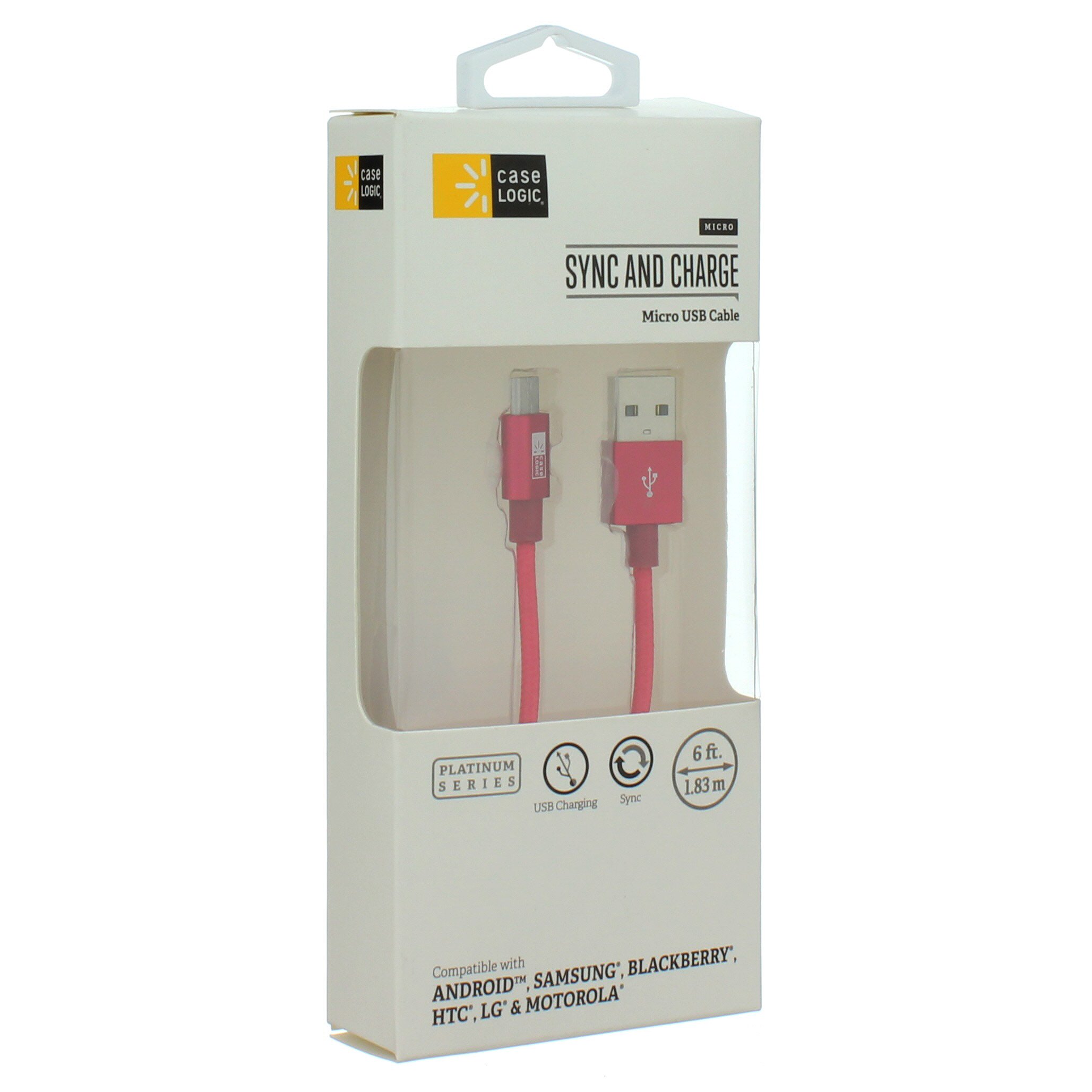 Case Logic Platinum Series Pink Micro USB Cable - Shop Phone chargers ...