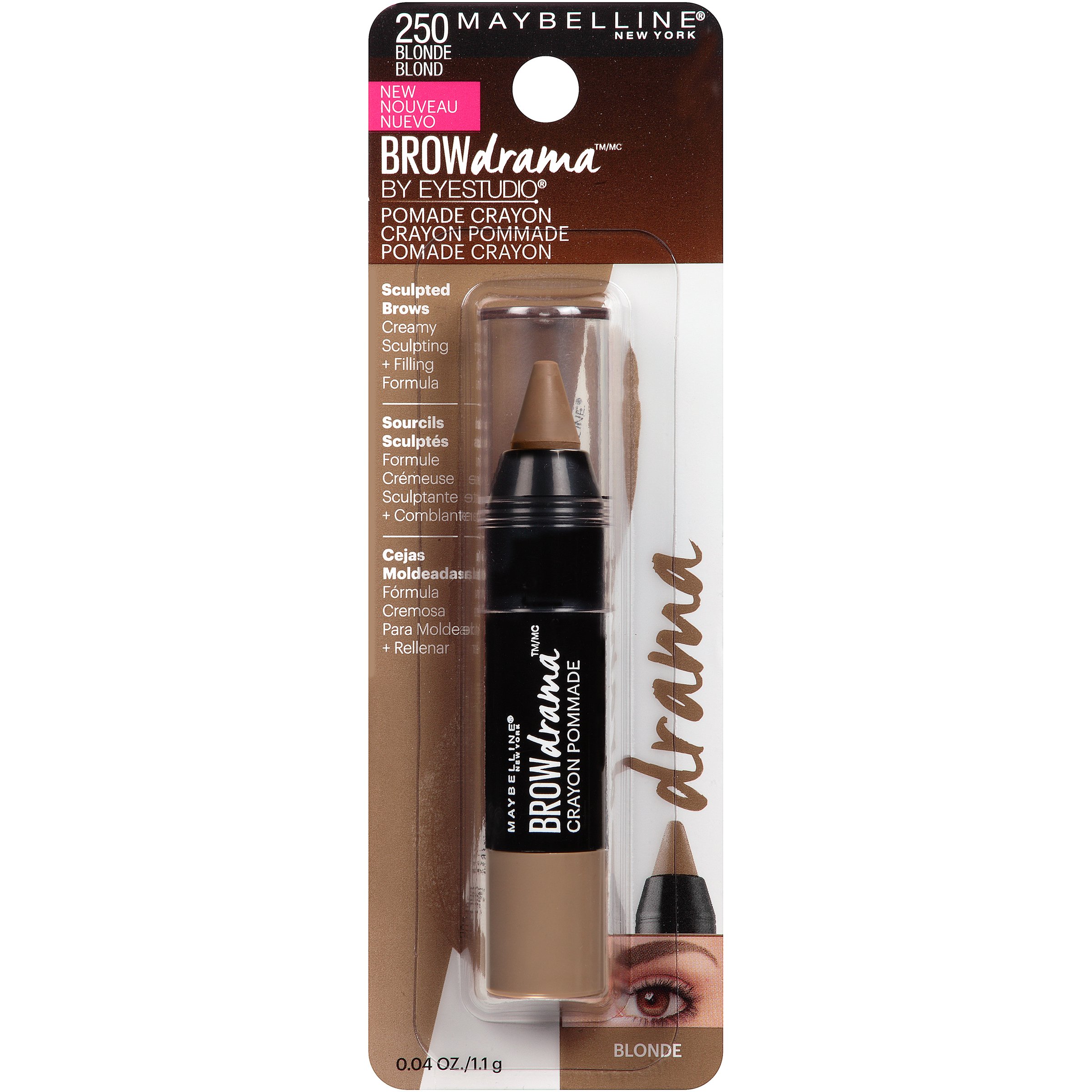 Maybelline Brow Drama Pomade Crayon, Blonde - Shop Eyes at H-E-B