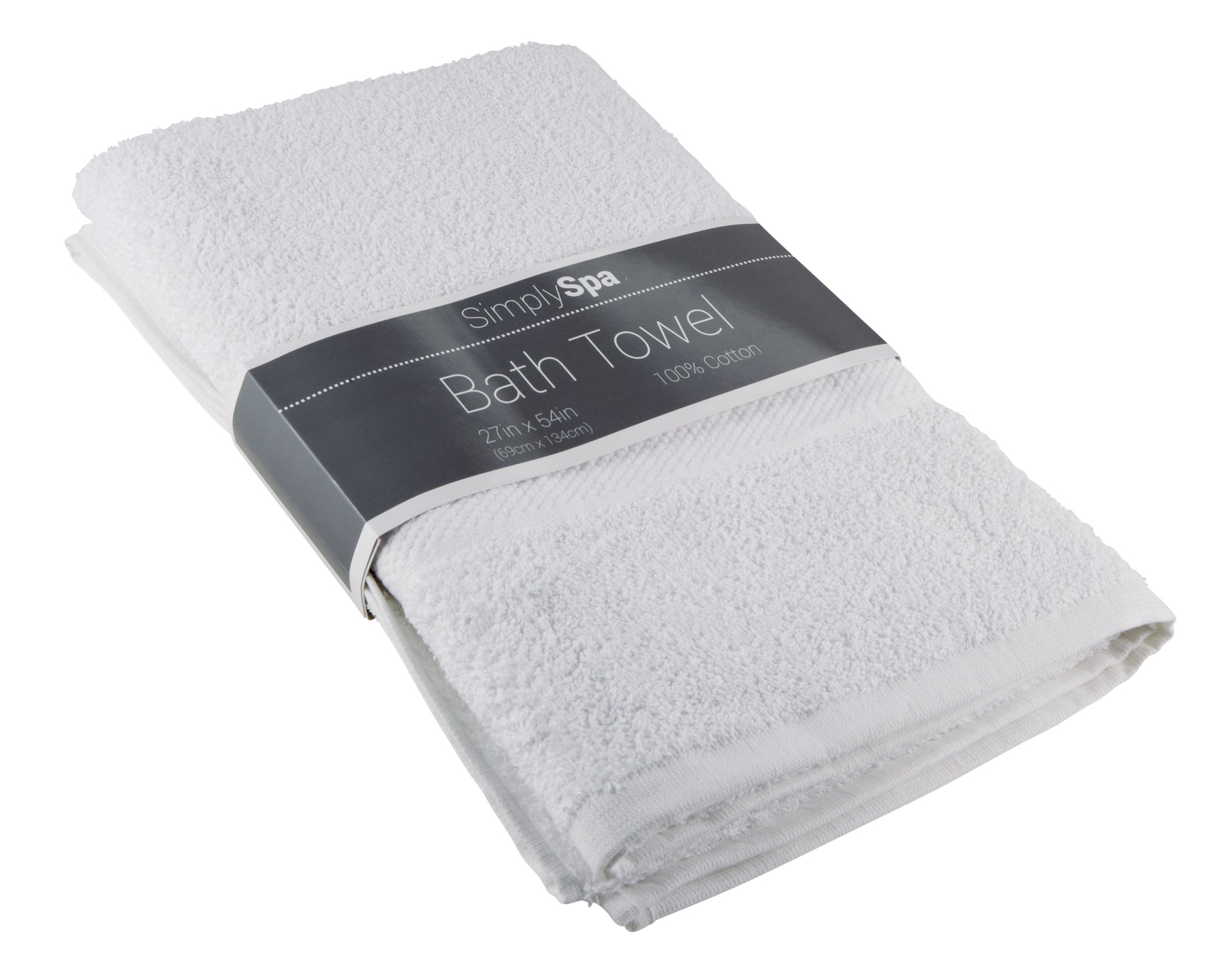 Simply Spa Bath Towel White - Shop Towels & washcloths at H-E-B
