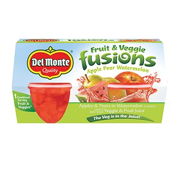 Del Monte Fruit & Veggie Fusions, Apple Pear Watermelon - Shop Apples ...