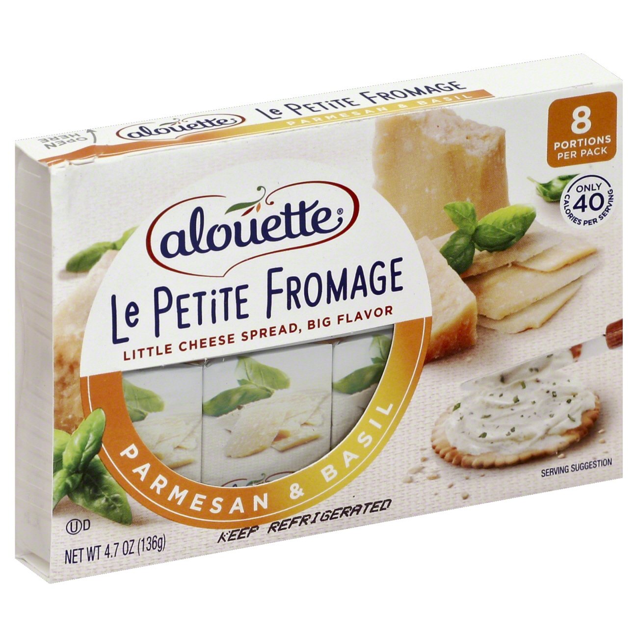 Alouette Le Petite Fromage Parmesan & Basil Cheese Spread - Shop Cheese ...