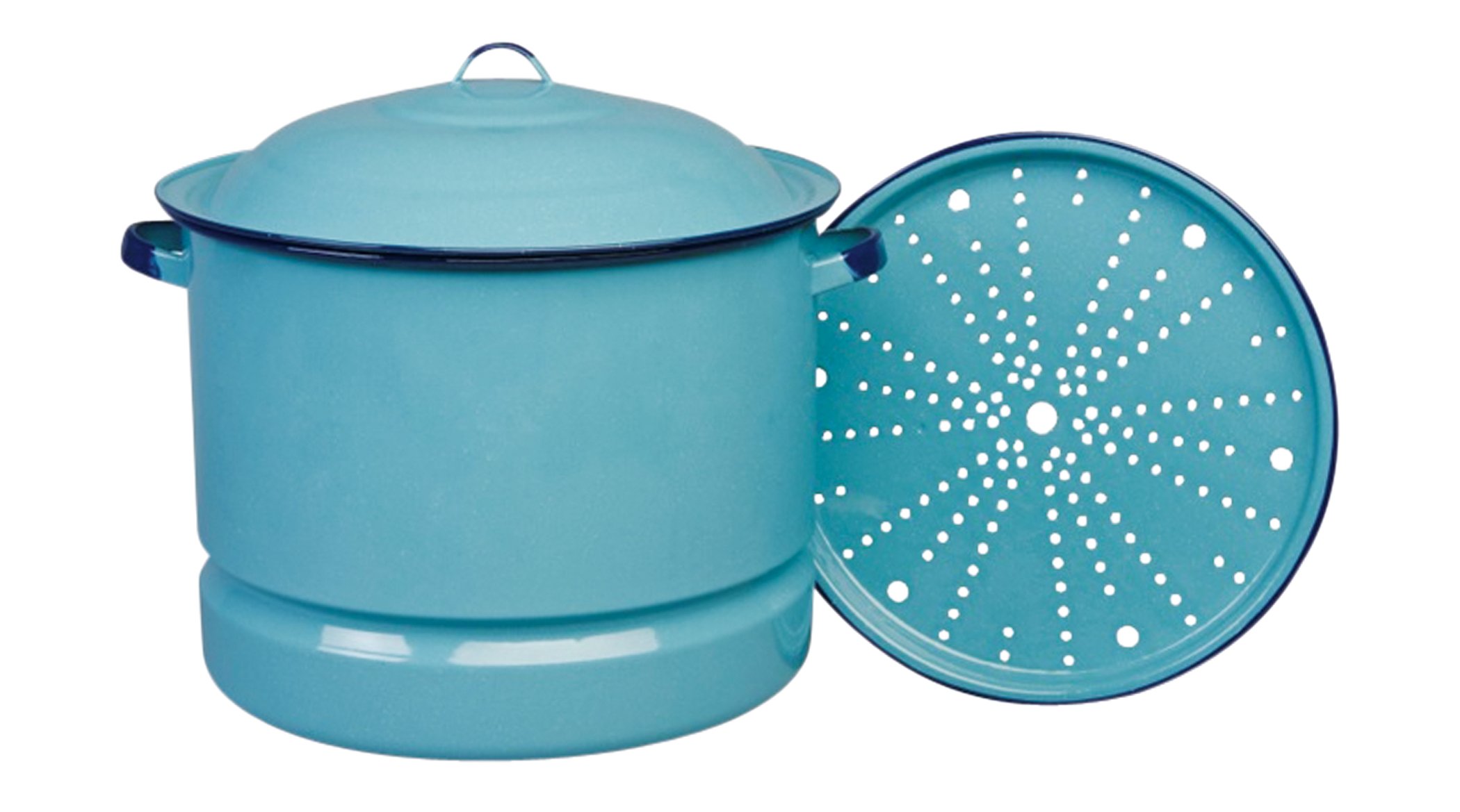 Cinsa 34 QT Steamer Turquoise Blue - Shop Stock pots & sauce pans at H-E-B