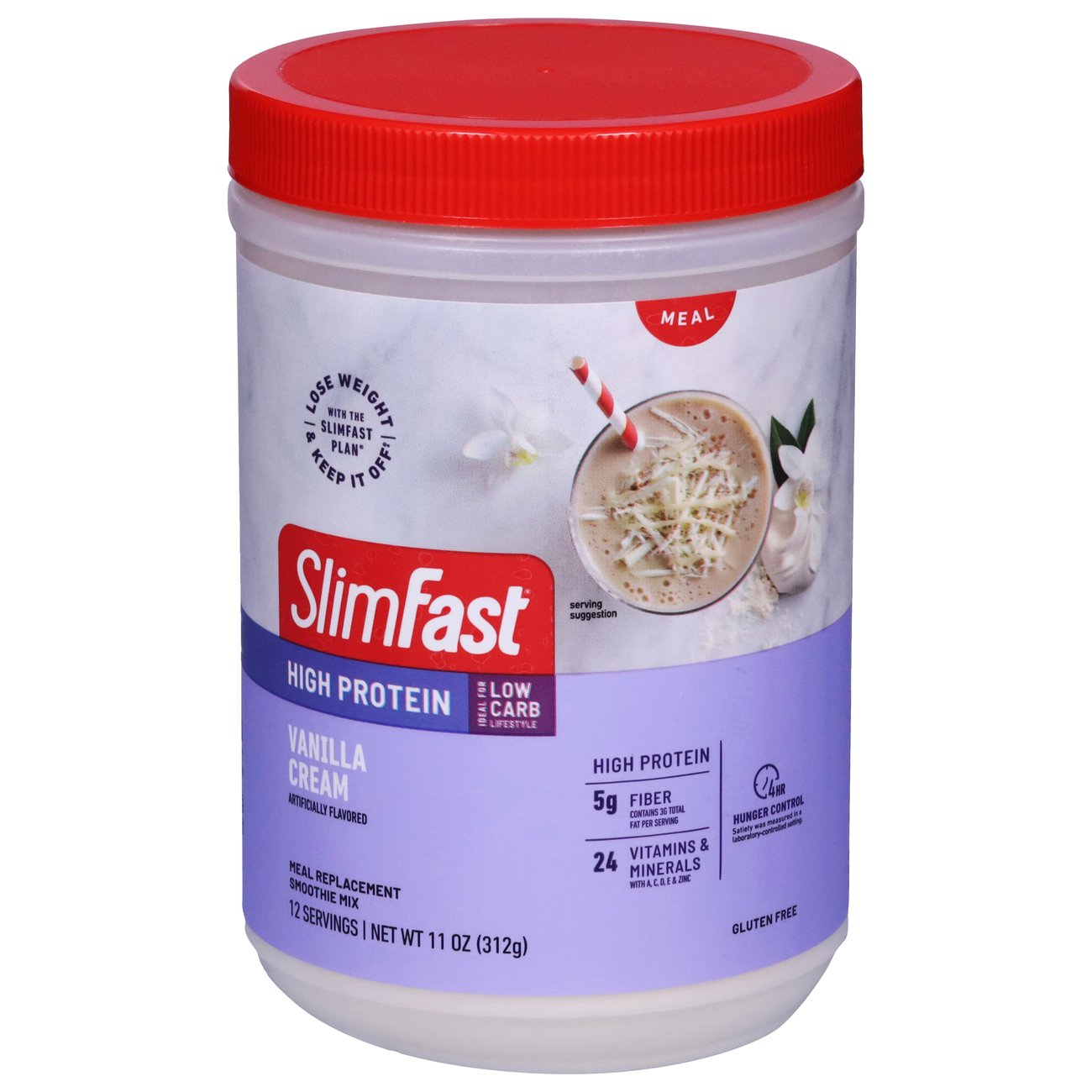 SlimFast High Protein Meal Replacement Smoothie Mix - Vanilla Cream ...