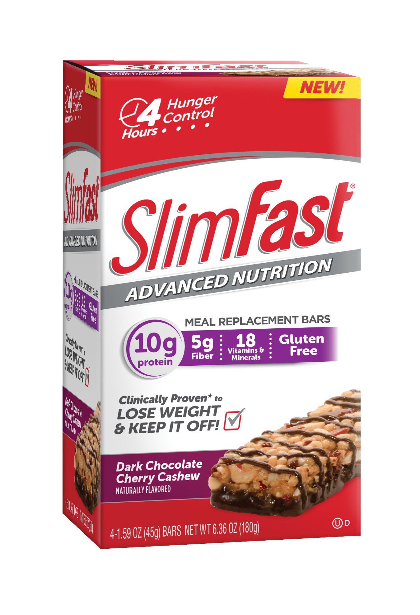 Slim-Fast Advanced Meal Bar, Dark Chocolate Cherry Cashew - Shop Diet ...