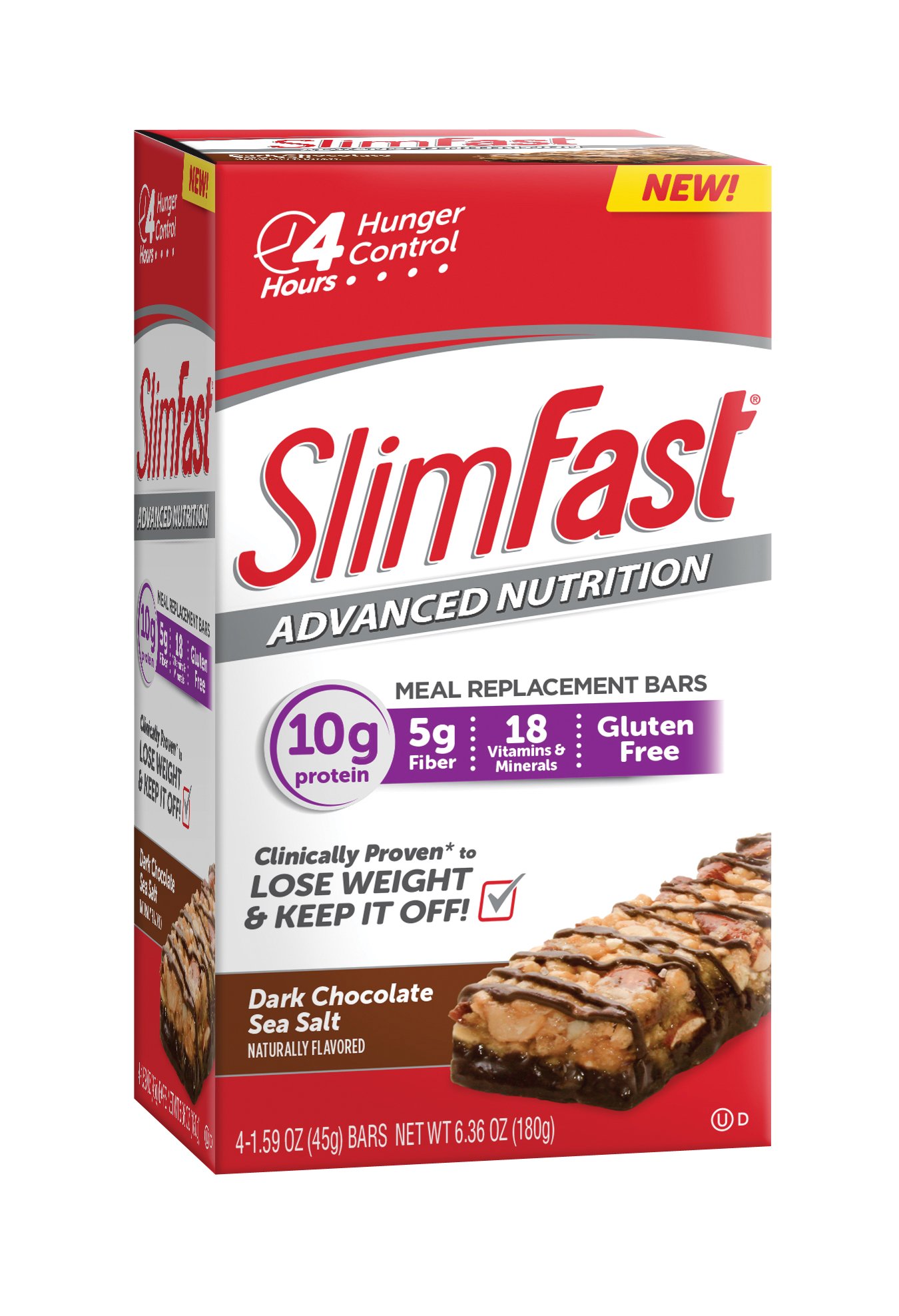 Slim-Fast Advanced Meal Bar, Dark Chocolate Sea Salt - Shop Diet ...