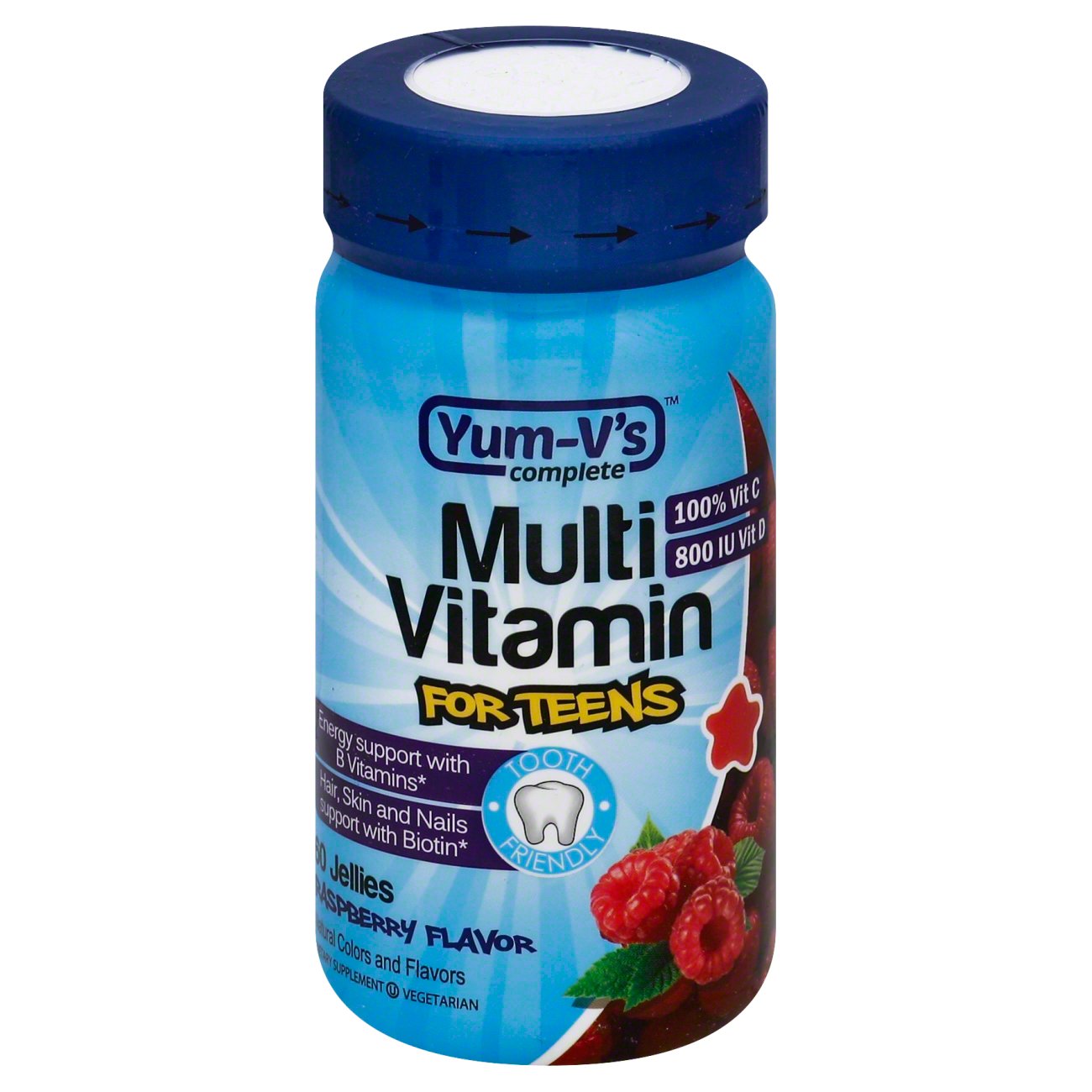Yum-V's Complete Multi Vitamins For Teens, Raspberry Jellies - Shop ...
