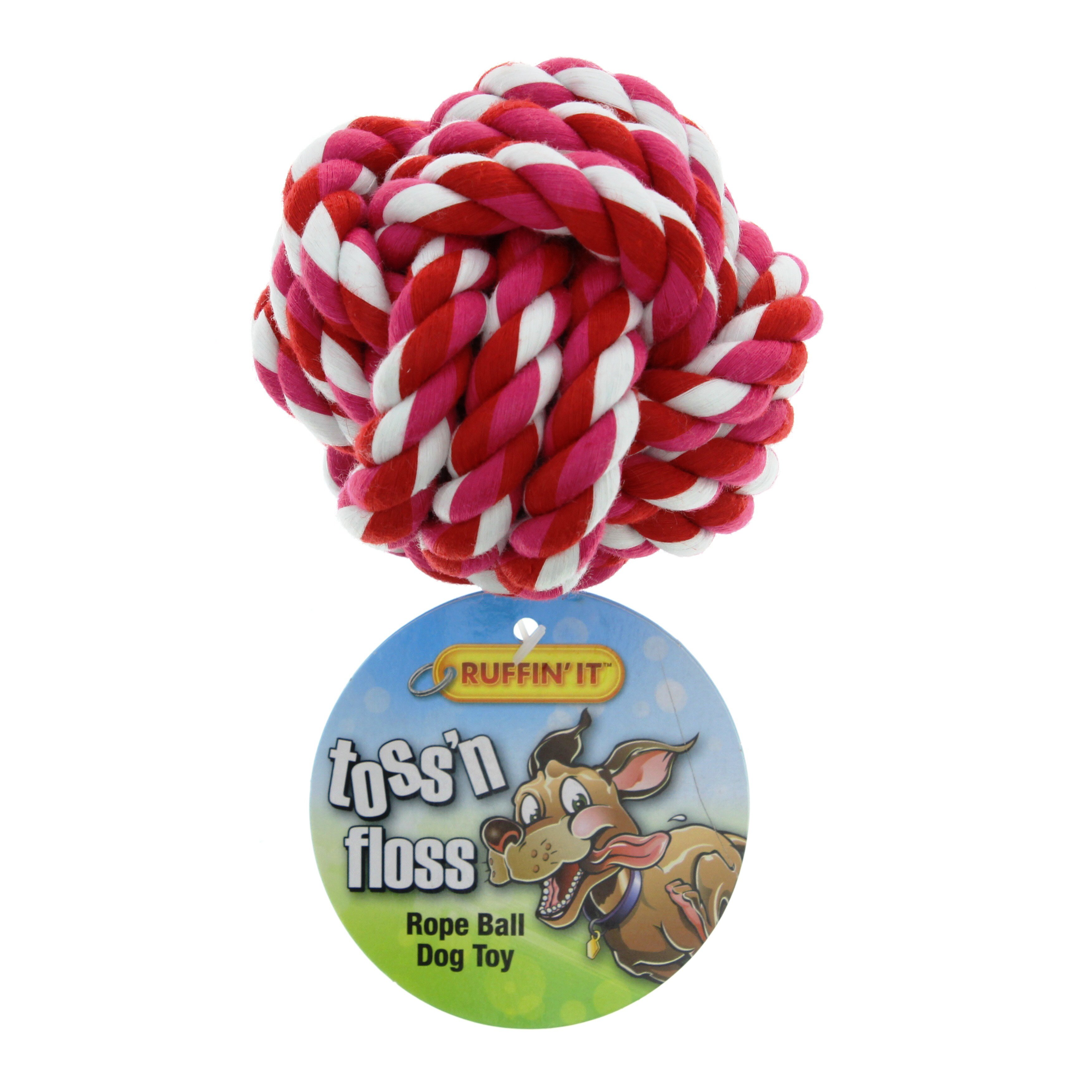 Ruffin' It Toss 'n Floss Rope Ball Dog Toy, Colors May Vary - Shop Toys ...
