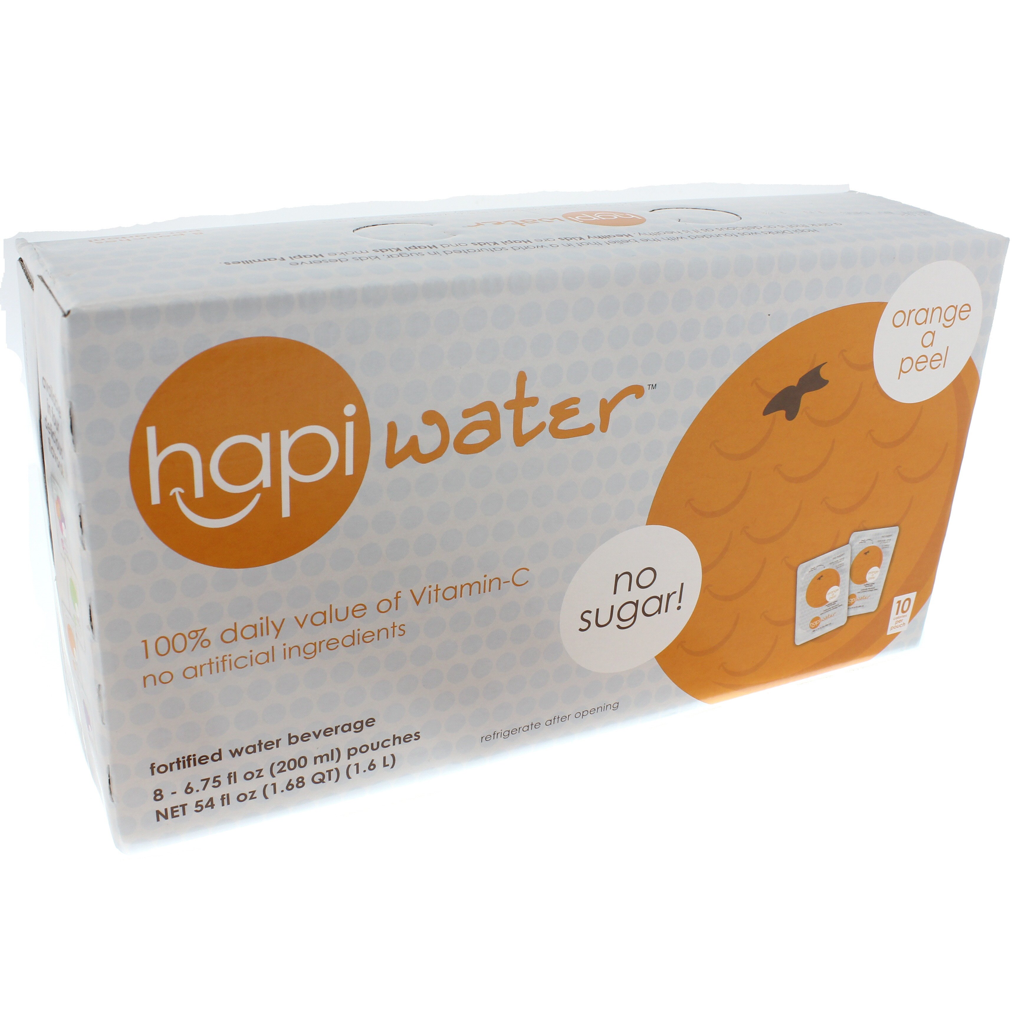 Hapi Water Orange a Peel Fortified Water, 8PK - Shop Juice at H-E-B