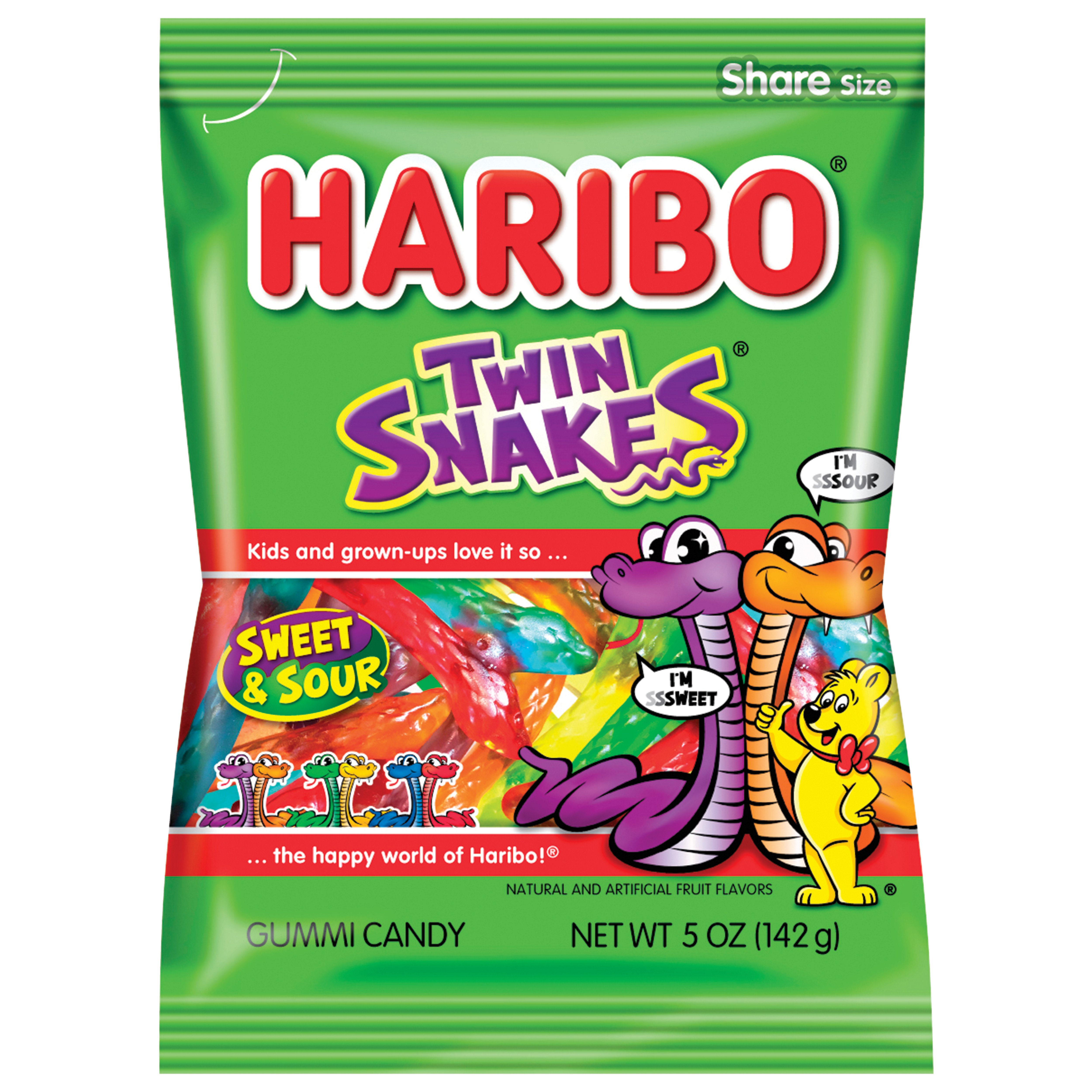 Haribo Twin Snakes Sweet & Sour Gummi Candy - Shop Candy at H-E-B