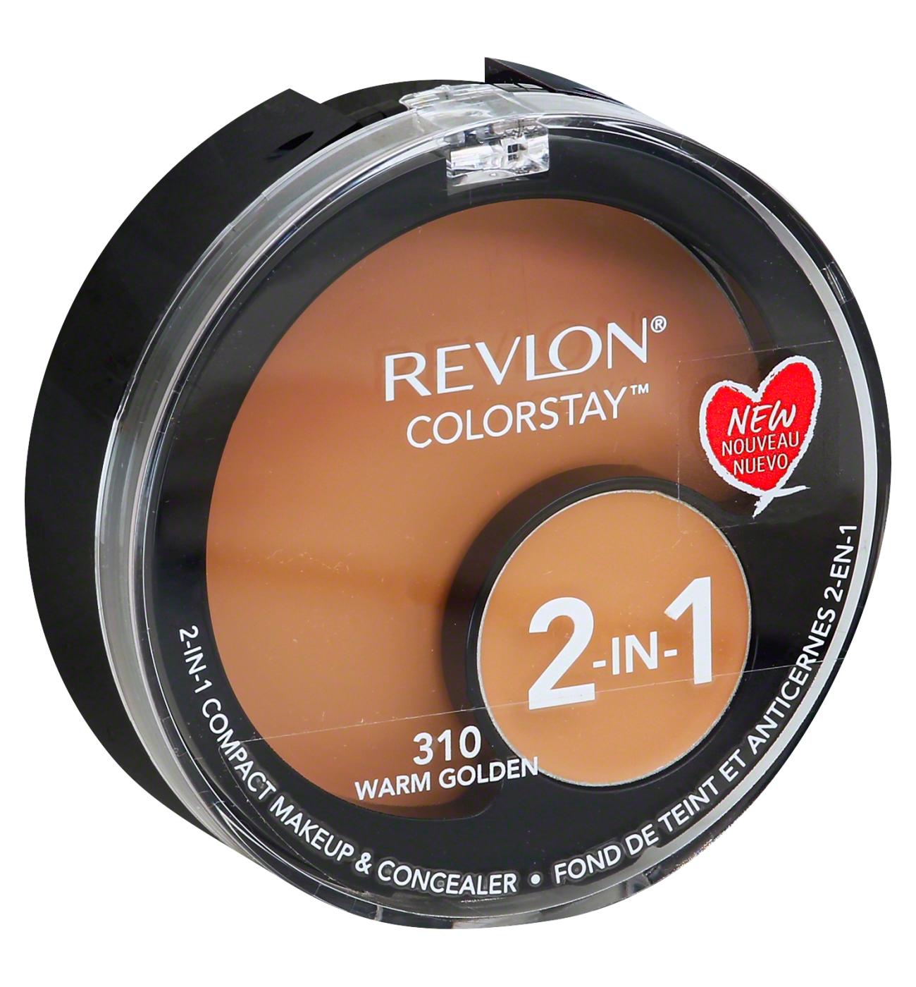 Revlon Colorstay 2-In-1 Compact Makeup & Concealer, Warm Golden - Shop ...