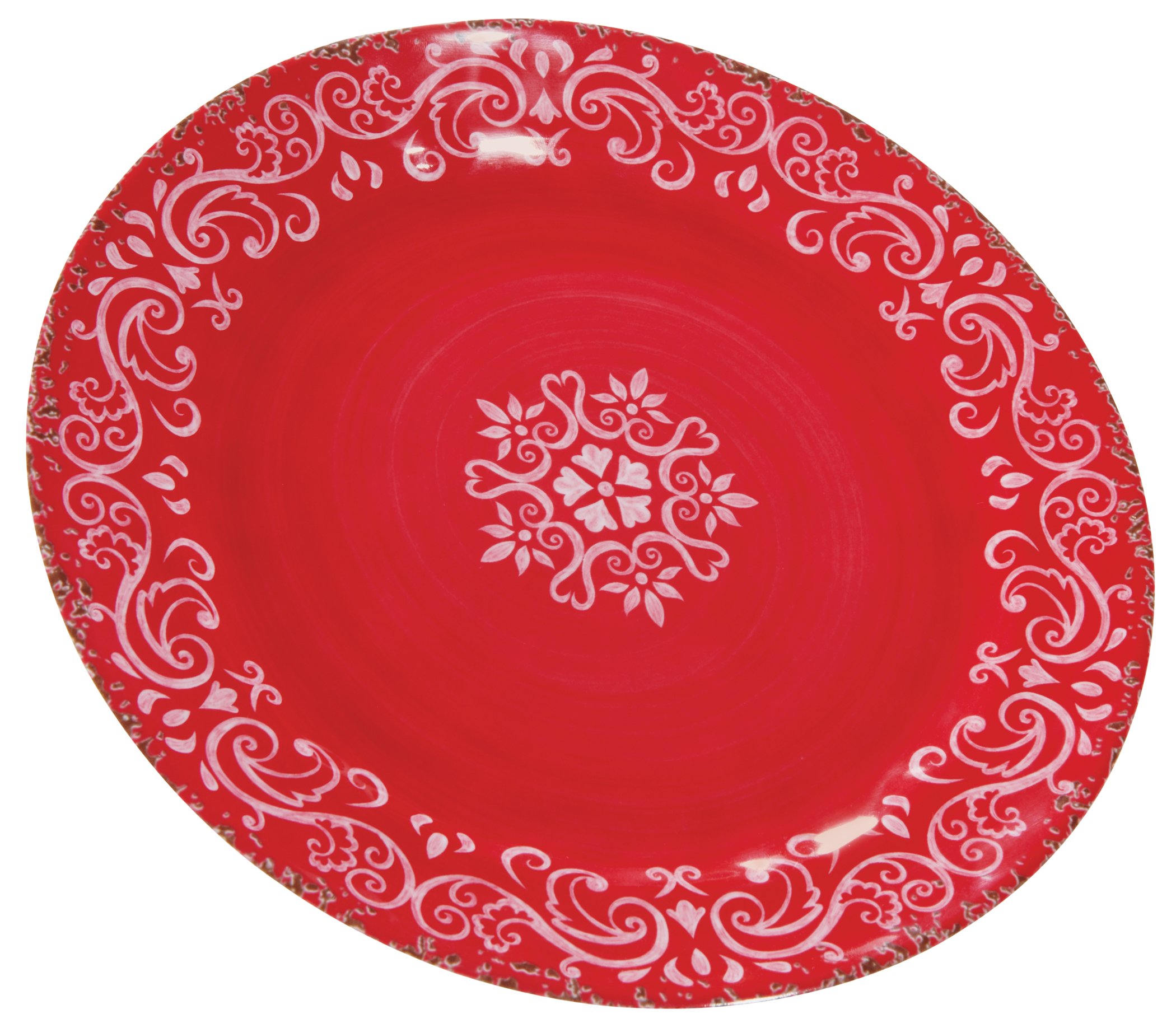 Dining Style Antique Floral 10 Inch Dinner Plate Red - Shop Serving ...