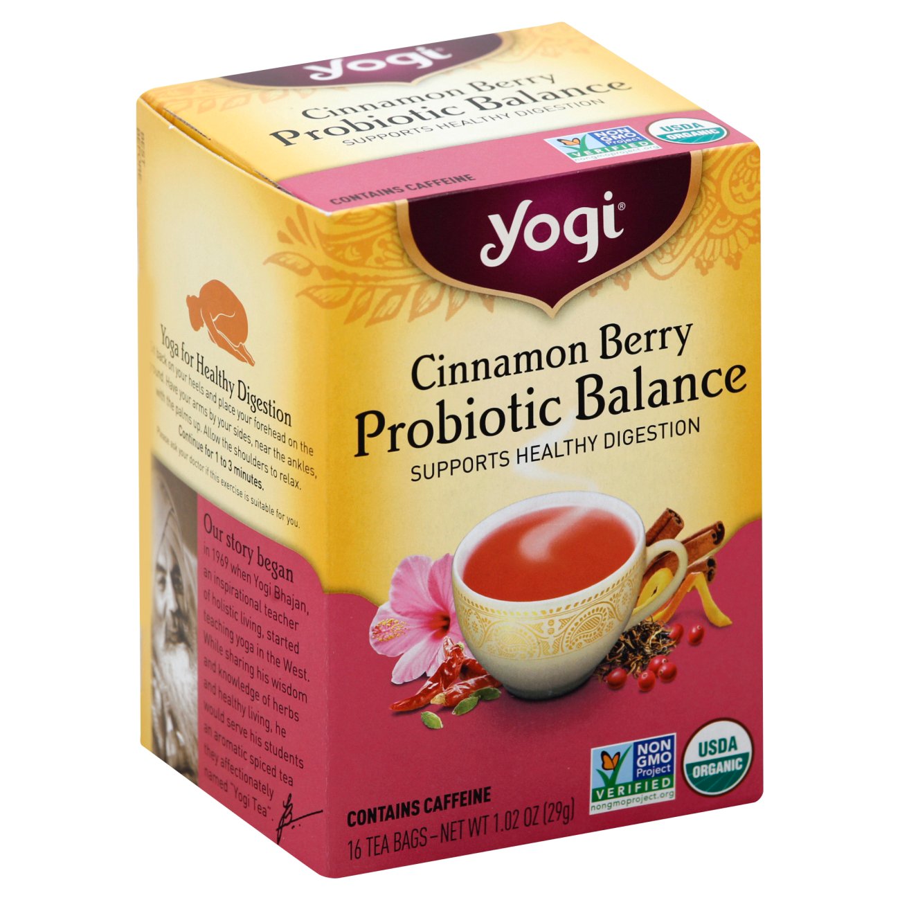 Yogi Cinnamon Berry Probiotic Balance Tea Bags, 16 ct | Central Market ...
