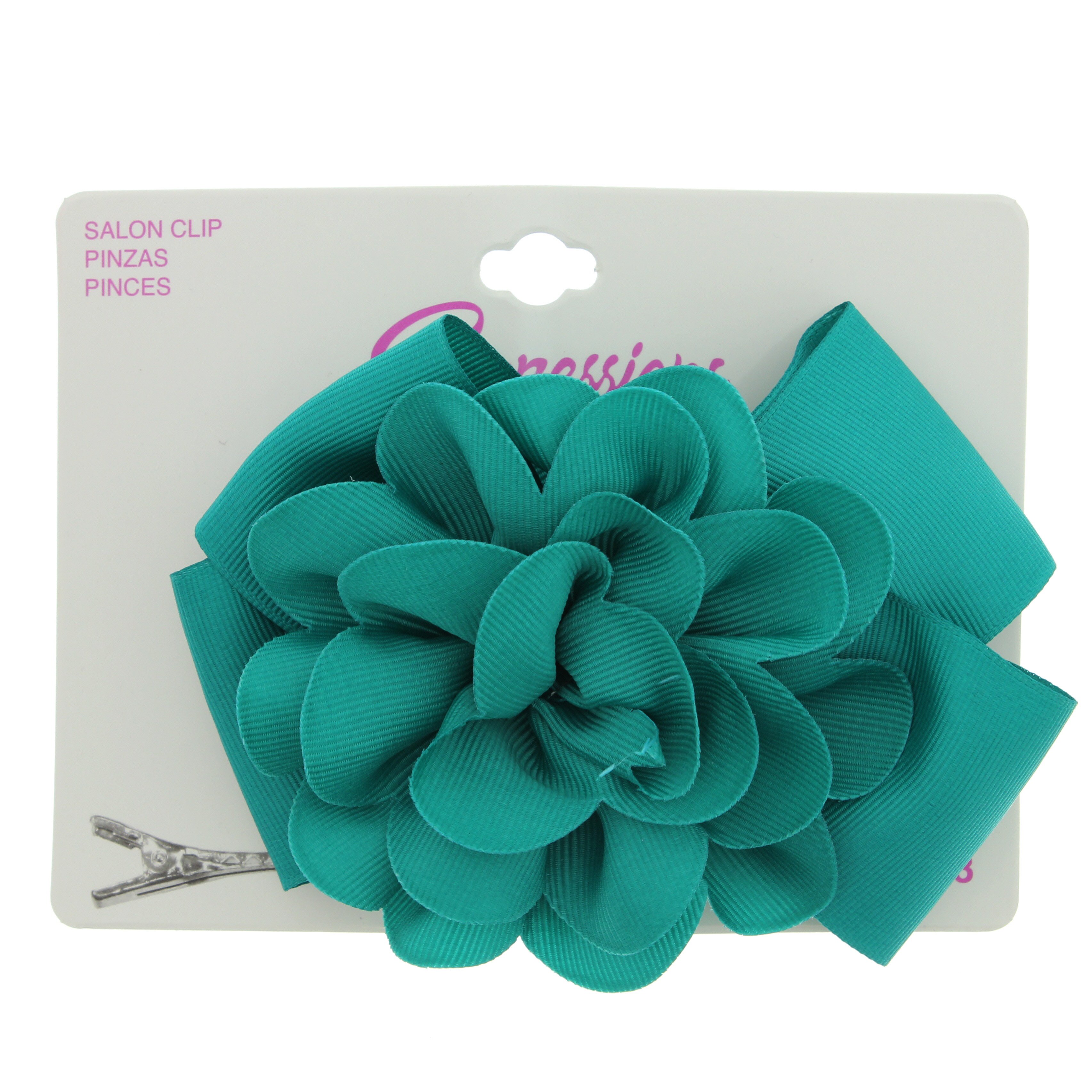 Expressions Large Flower Design Bow Teal - Shop Hair Accessories at H-E-B