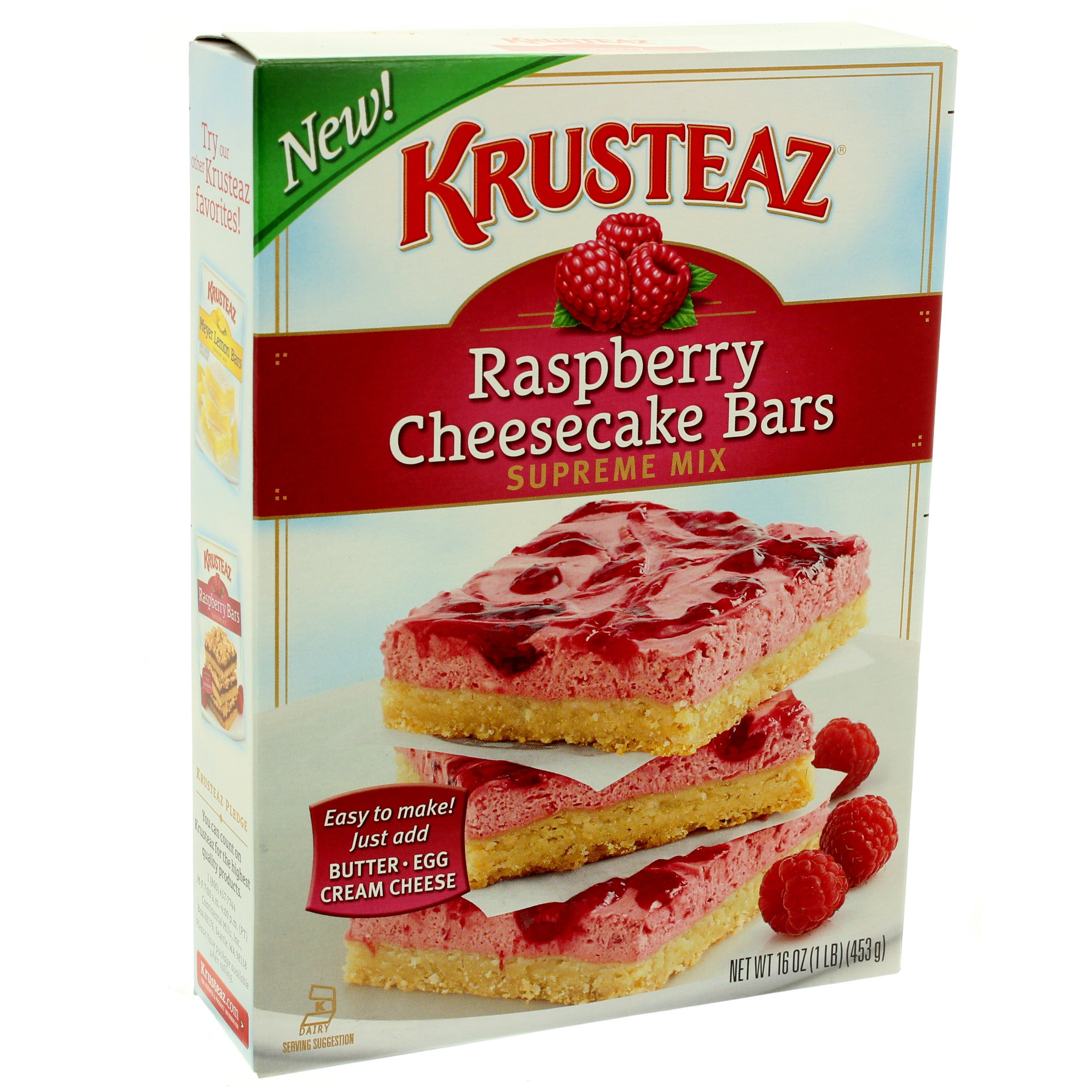 Krusteaz Raspberry Cheesecake Bars Supreme Mix - Shop Baking mixes at H-E-B