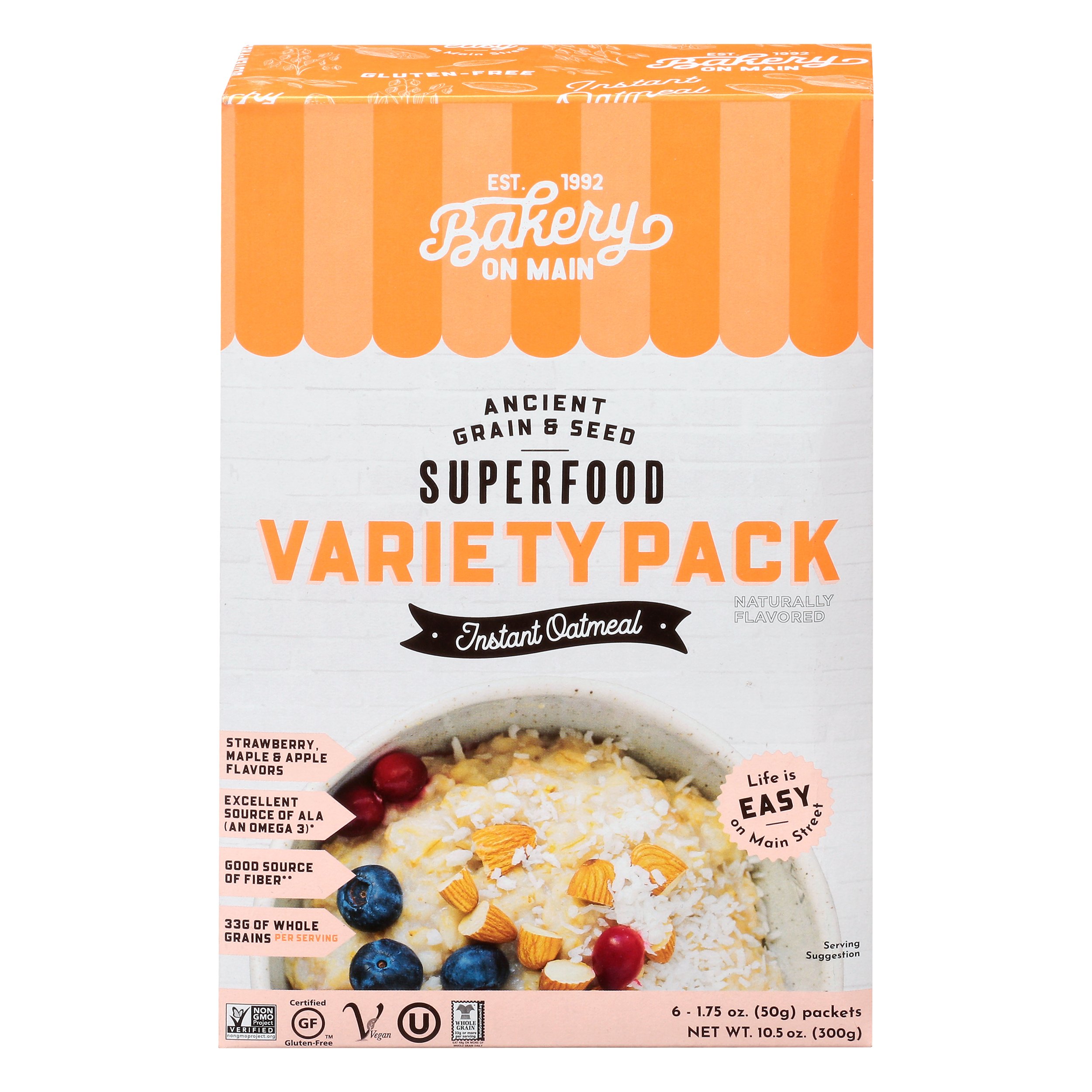 Bakery On Main Instant Oatmeal Variety Pack - Shop Oatmeal & Hot Cereal ...