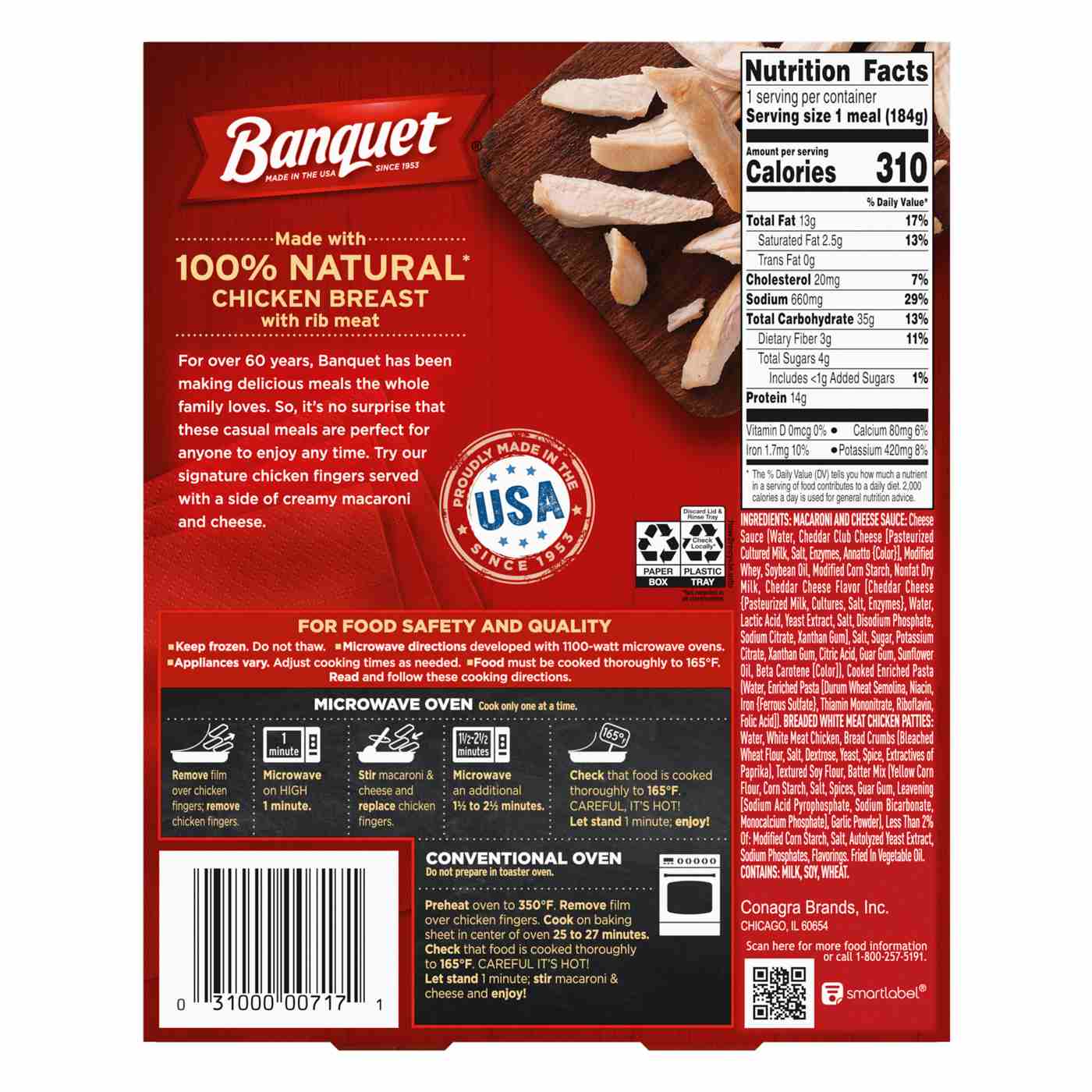 Banquet Chicken Fingers Frozen Meal - Shop Entrees & sides at H-E-B