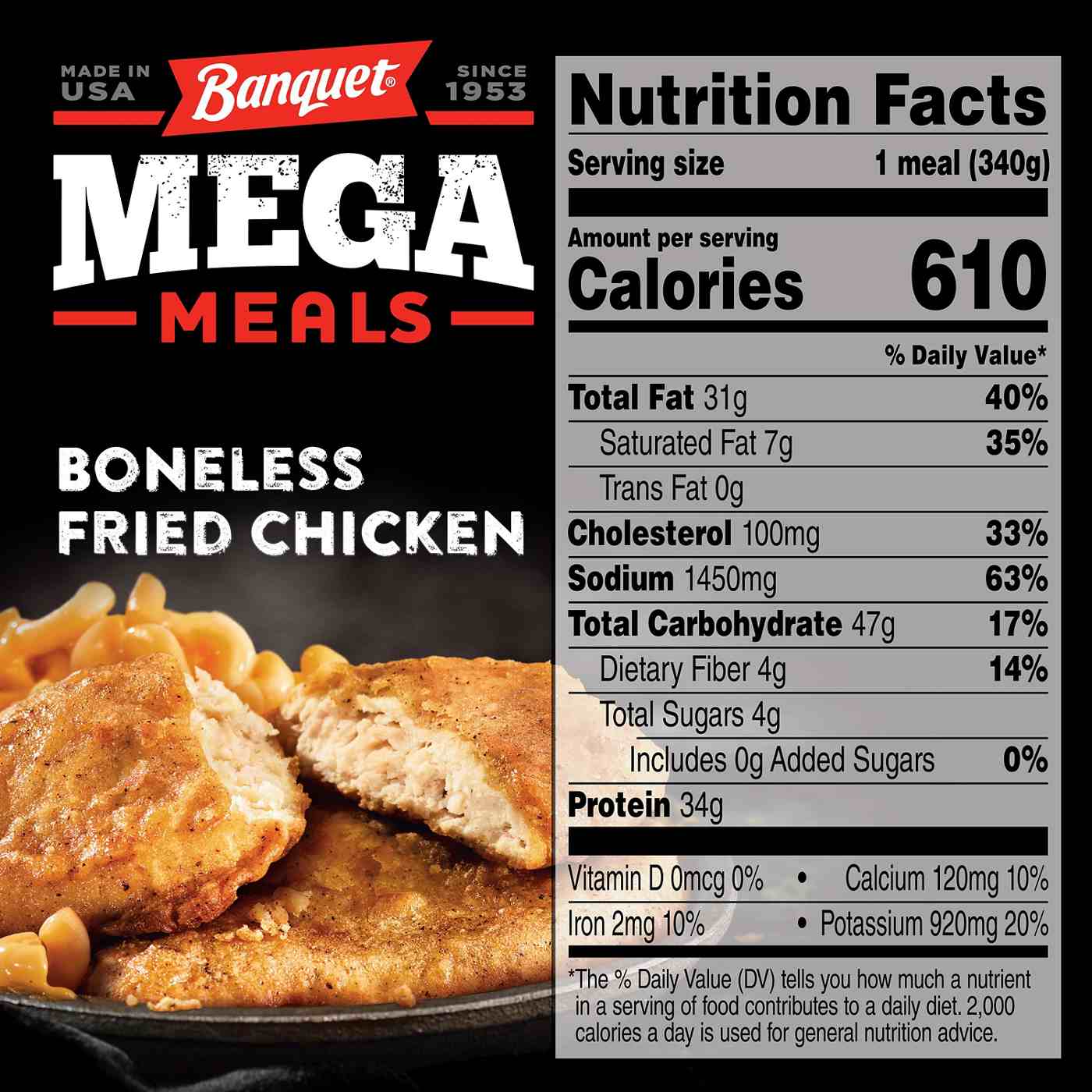 Banquet Mega Meals Boneless Fried Chicken - Shop Entrees & sides at H-E-B