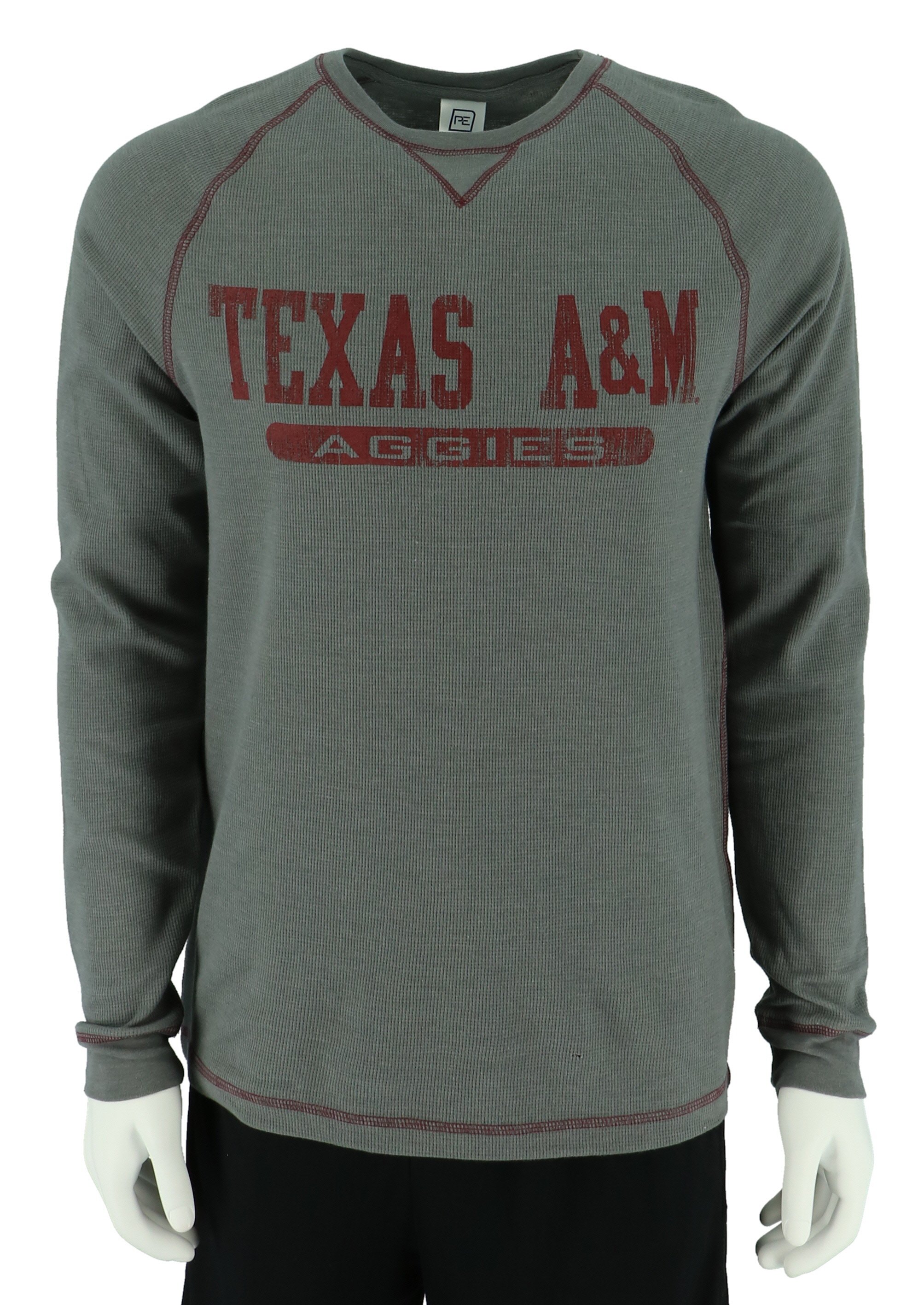 Texas A&M Men's Gray Crew Neck Long Sleeve Thermal Shirt - Shop Team ...