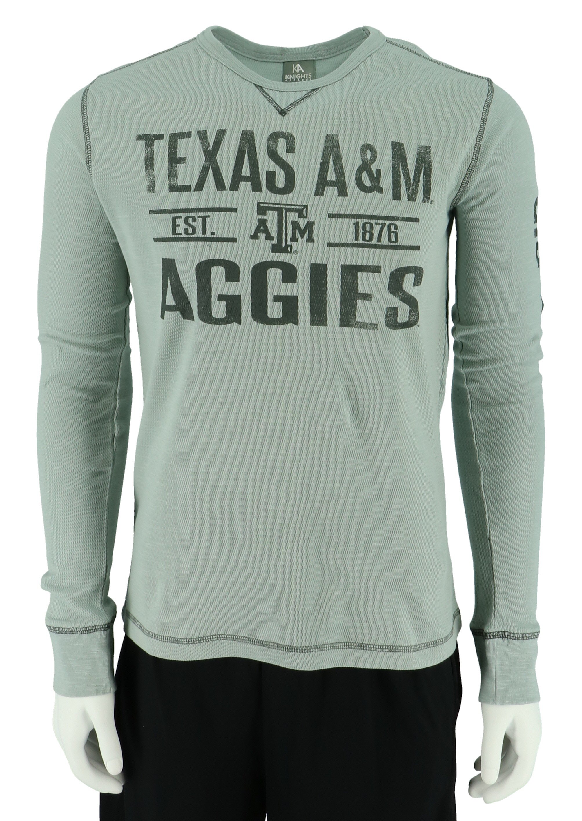 Texas A&M Men's Gray Long Sleeve Thermal Shirt - Shop Team apparel at H-E-B