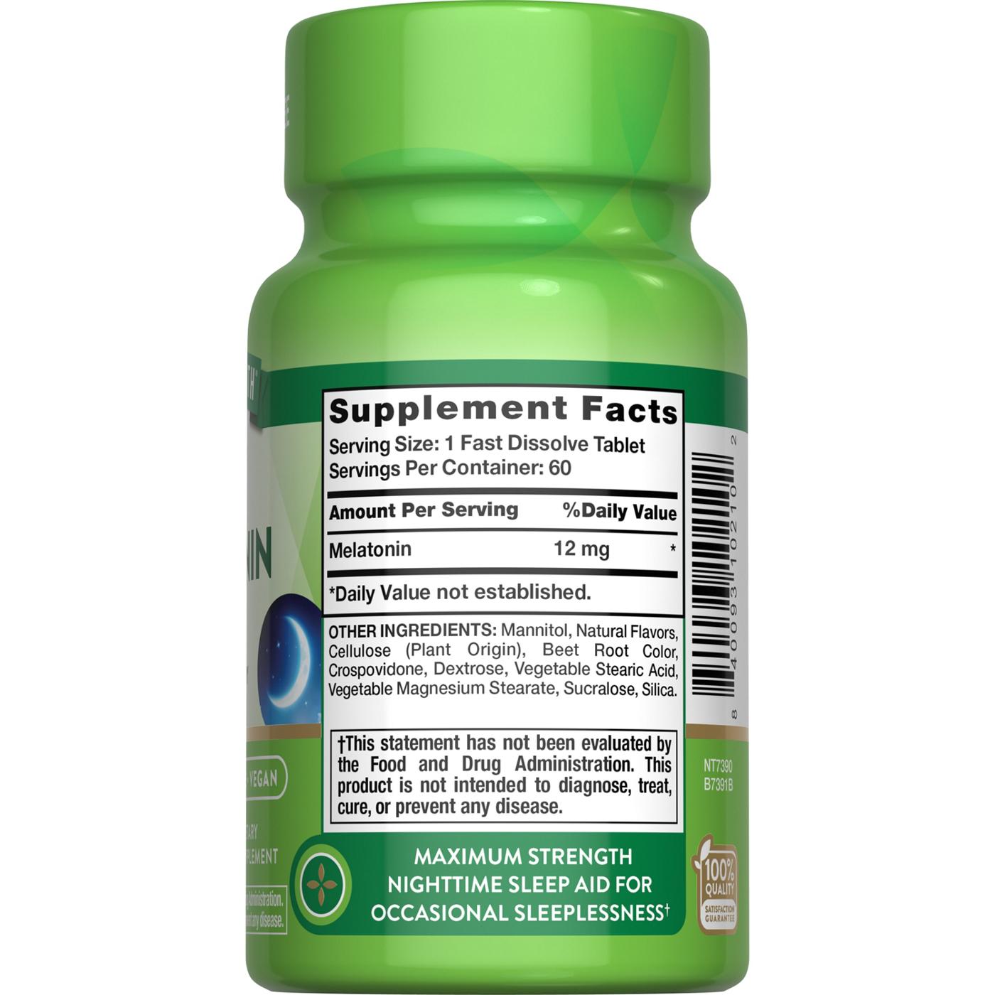 Nature's Truth Melatonin 12 mg, Berry Flavor - Shop Sleep & snoring ...