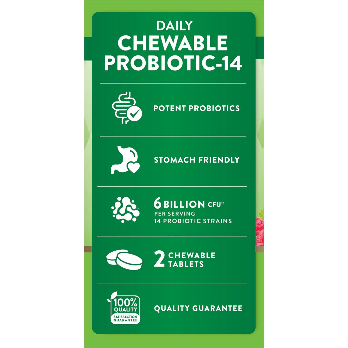 Nature's Truth Daily Probiotic-14 Chewable Tablets - Berry Flavor ...
