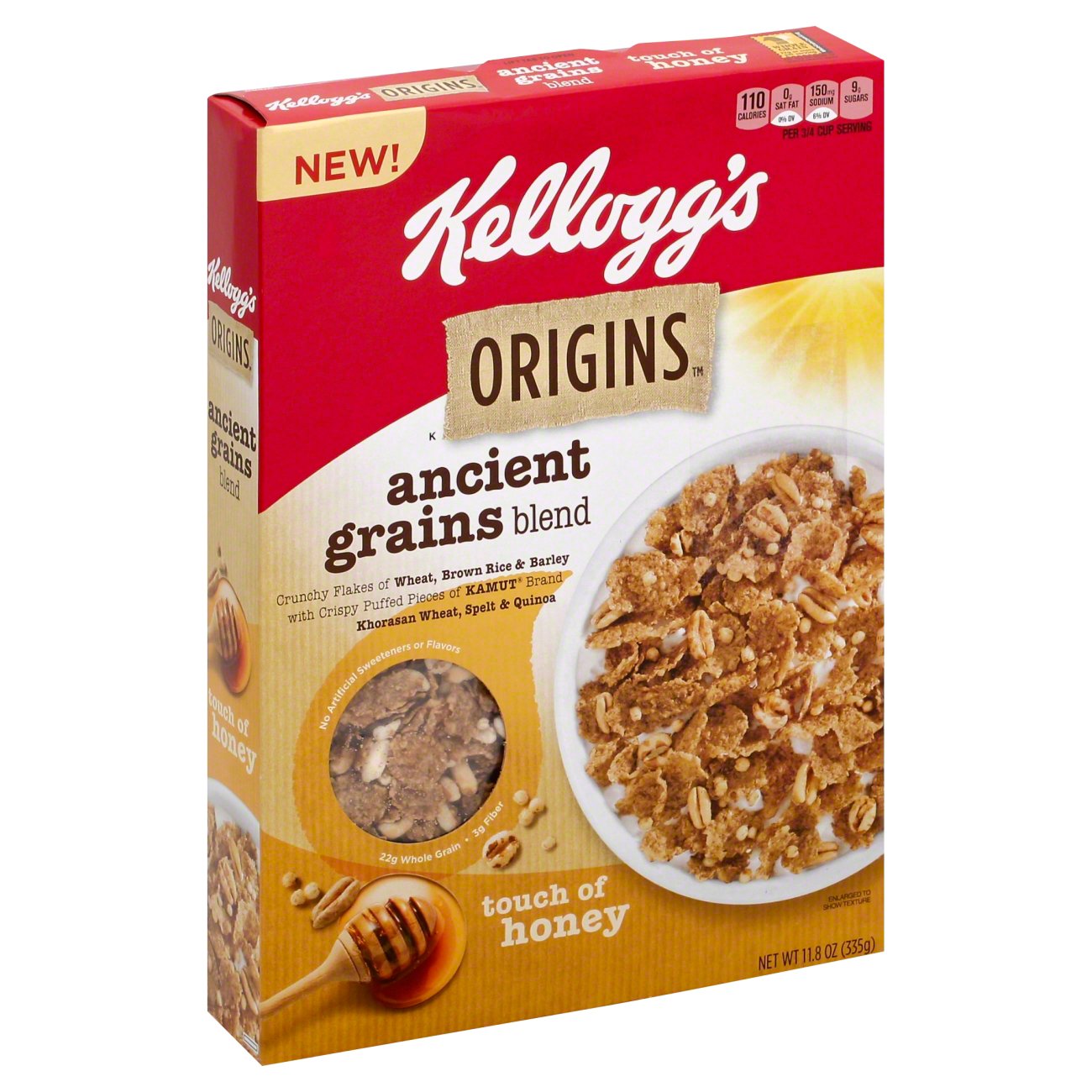 Kellogg's Origins Ancient Grains Blend Cereal, Touch of Honey - Shop ...