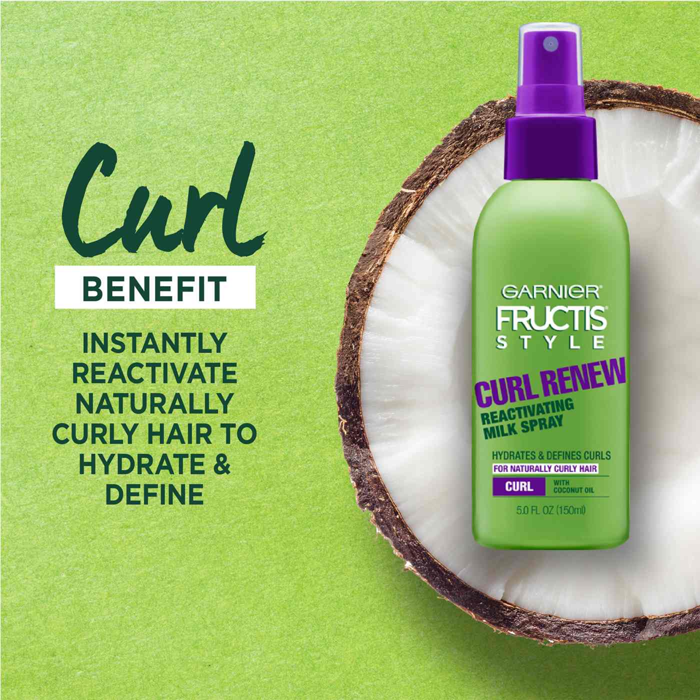 Garnier Fructis Style Curl Renew Reactivating Milk Spray - Shop Styling ...