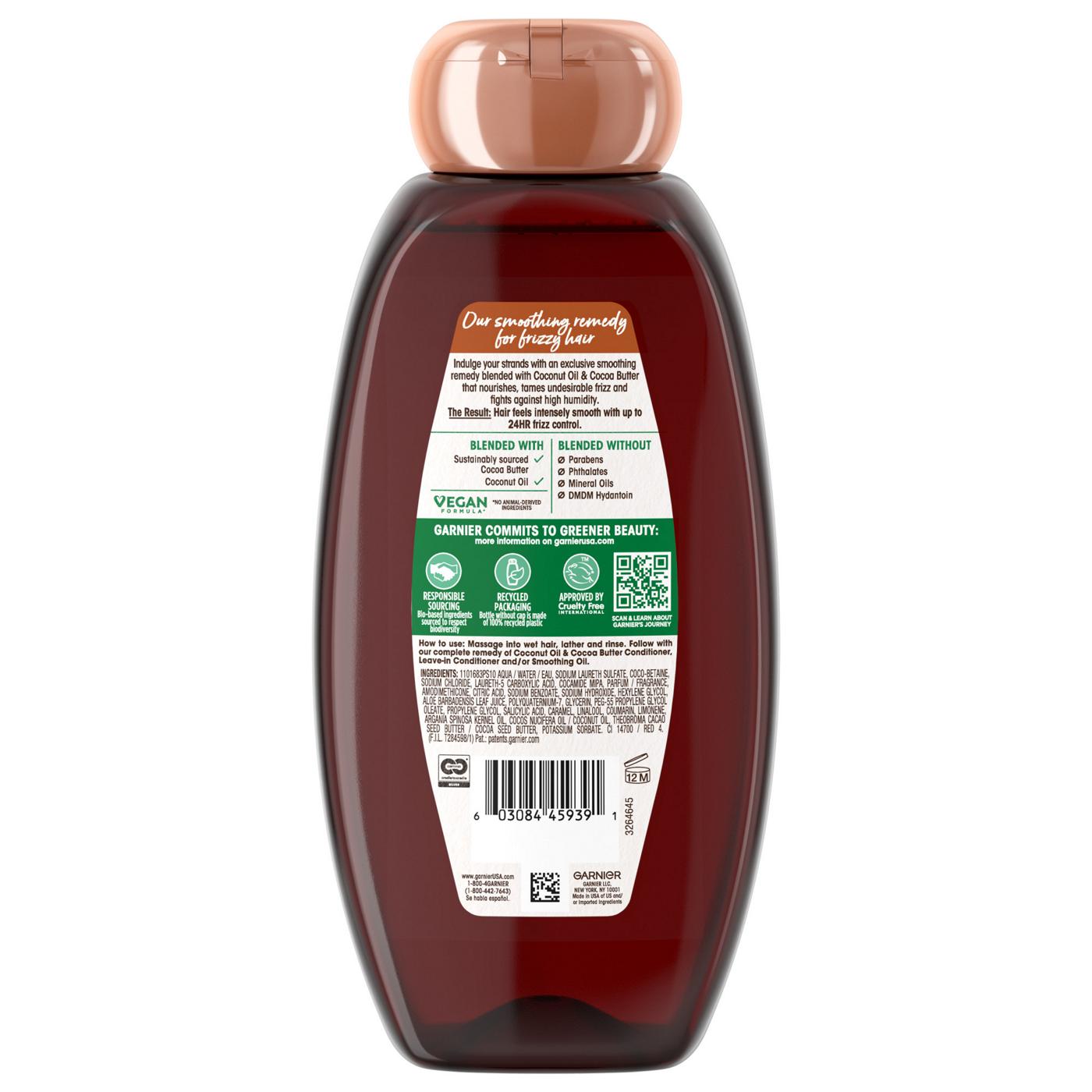 Garnier Whole Blends Smoothing Shampoo - Coconut Oil and Cocoa Butter ...