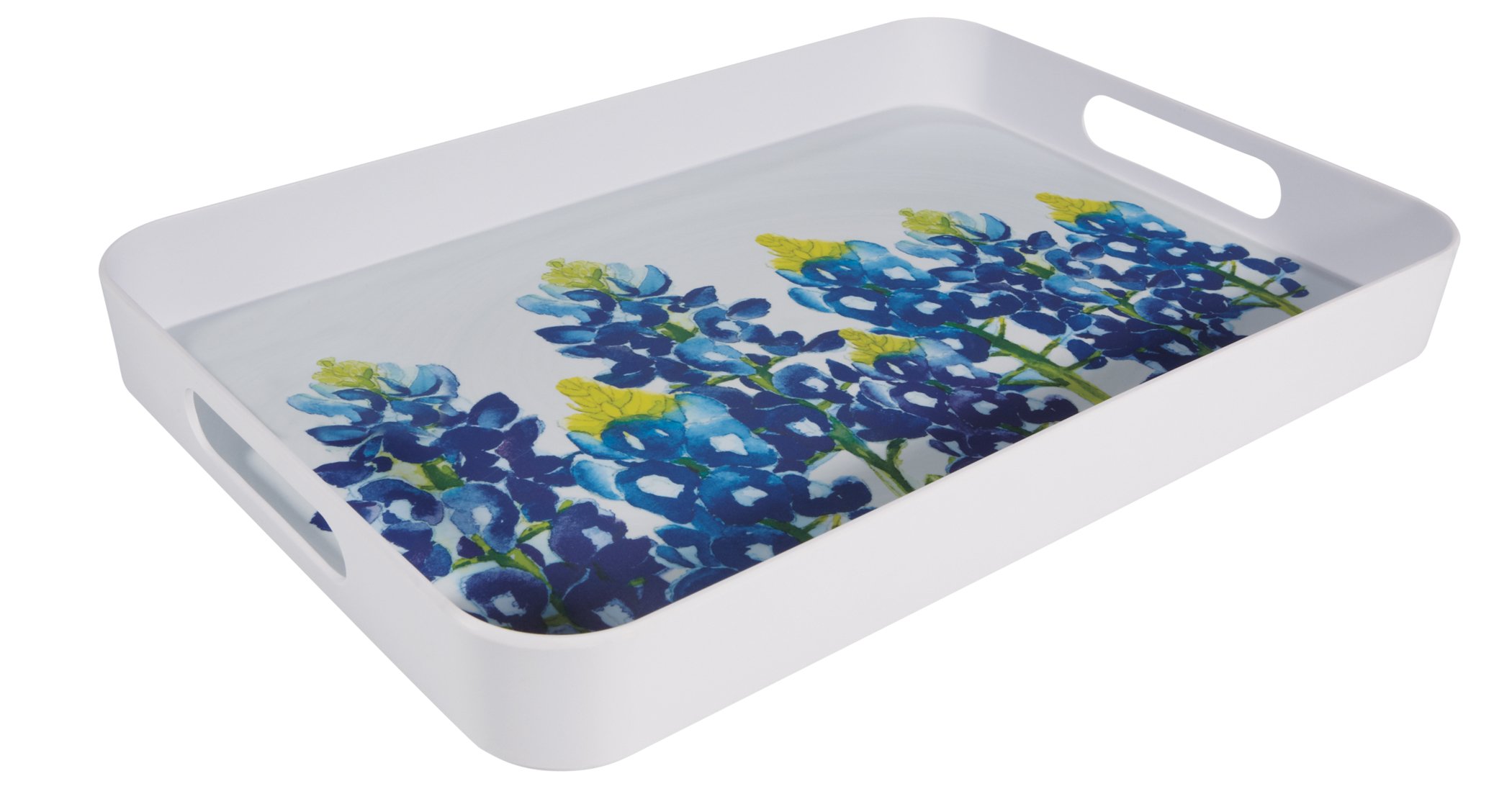 Dining Style Bluebonnet Tray 17 Inch Rectangle Melamine - Shop Serving ...