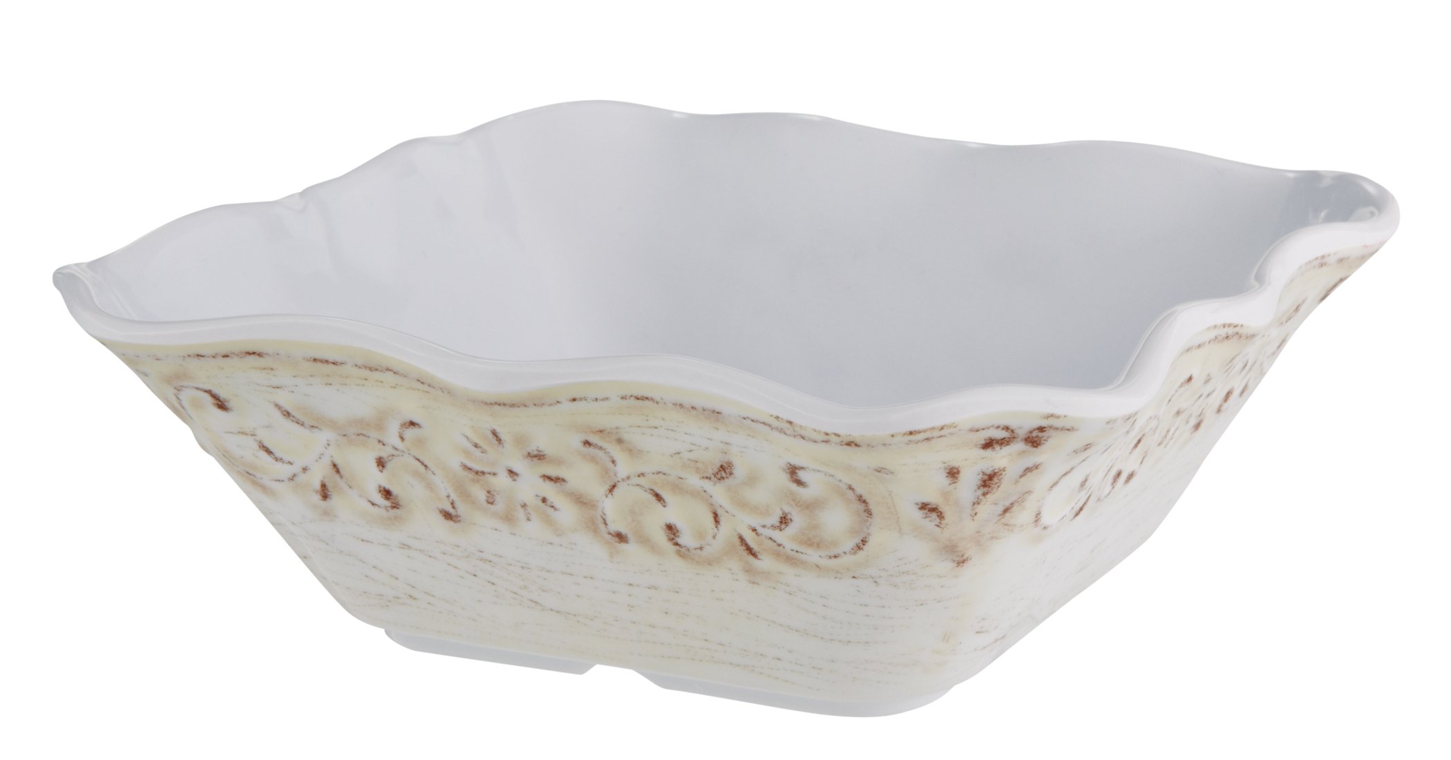 Dining Style Embossed Scroll Small Bowl Melamine Cream - Shop Bowls at ...
