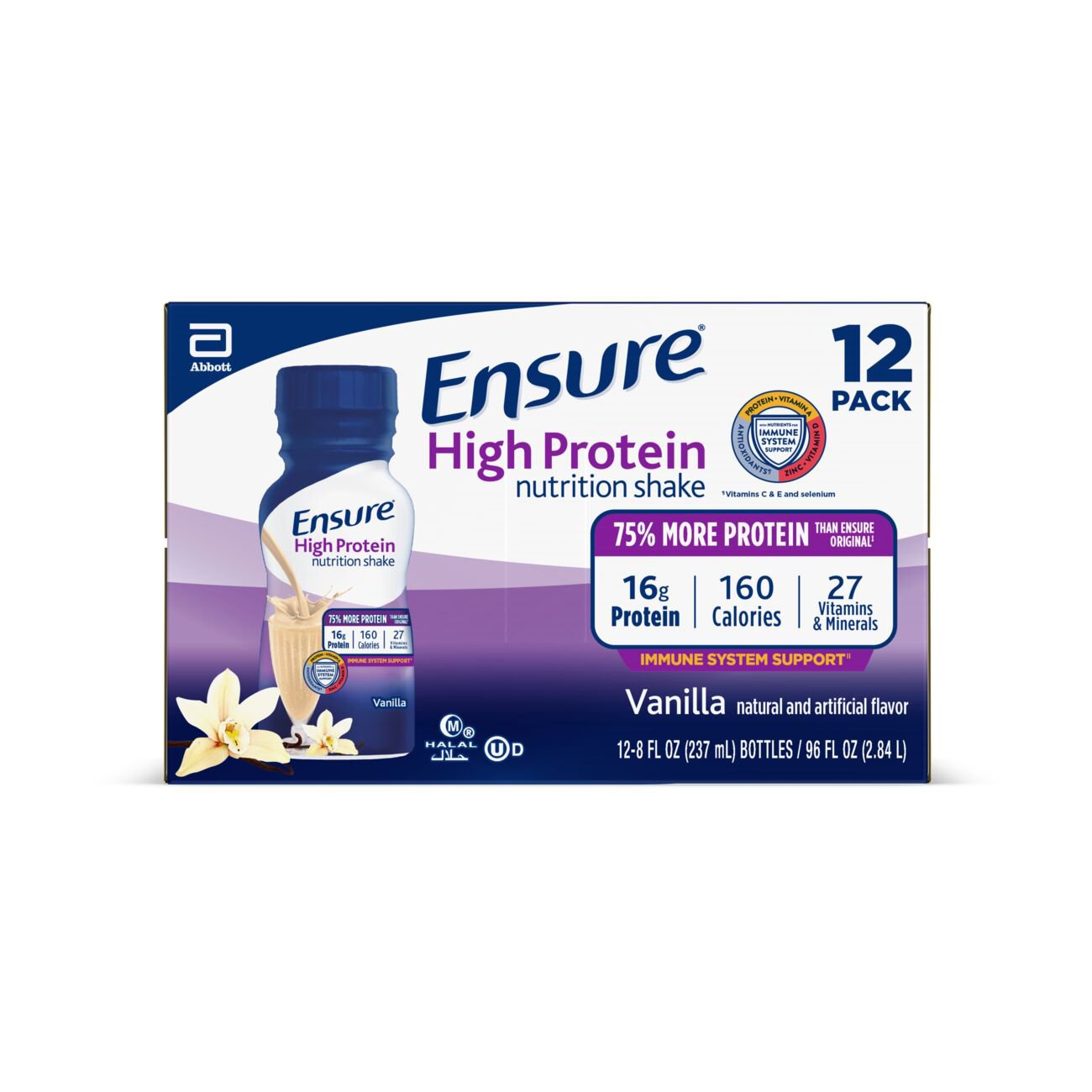 Ensure 16g Protein Nutrition Shakes 12 pk Bottles - Vanilla - Shop Diet ...