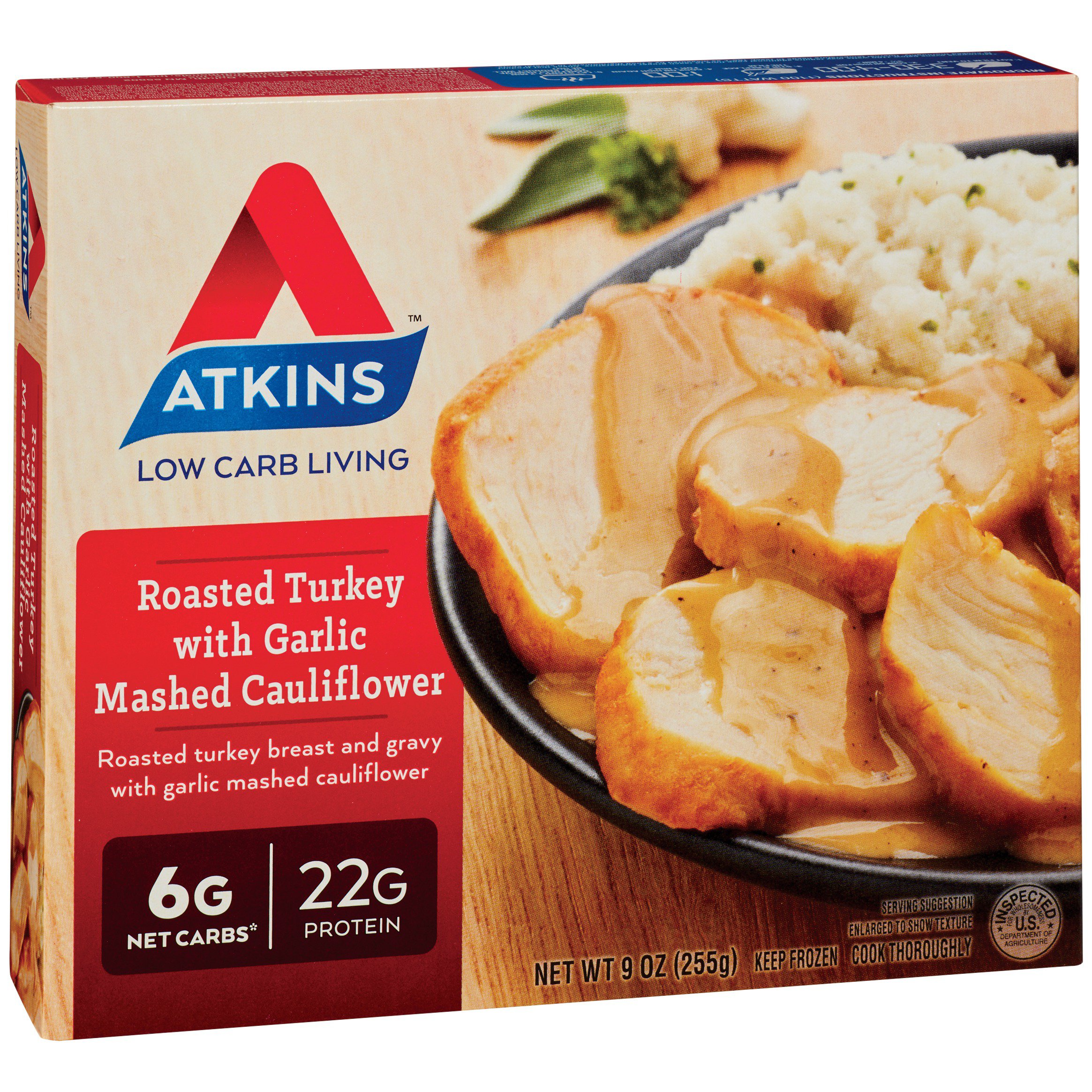 Atkins Roasted Turkey with Garlic Mashed Cauliflower - Shop Entrees ...