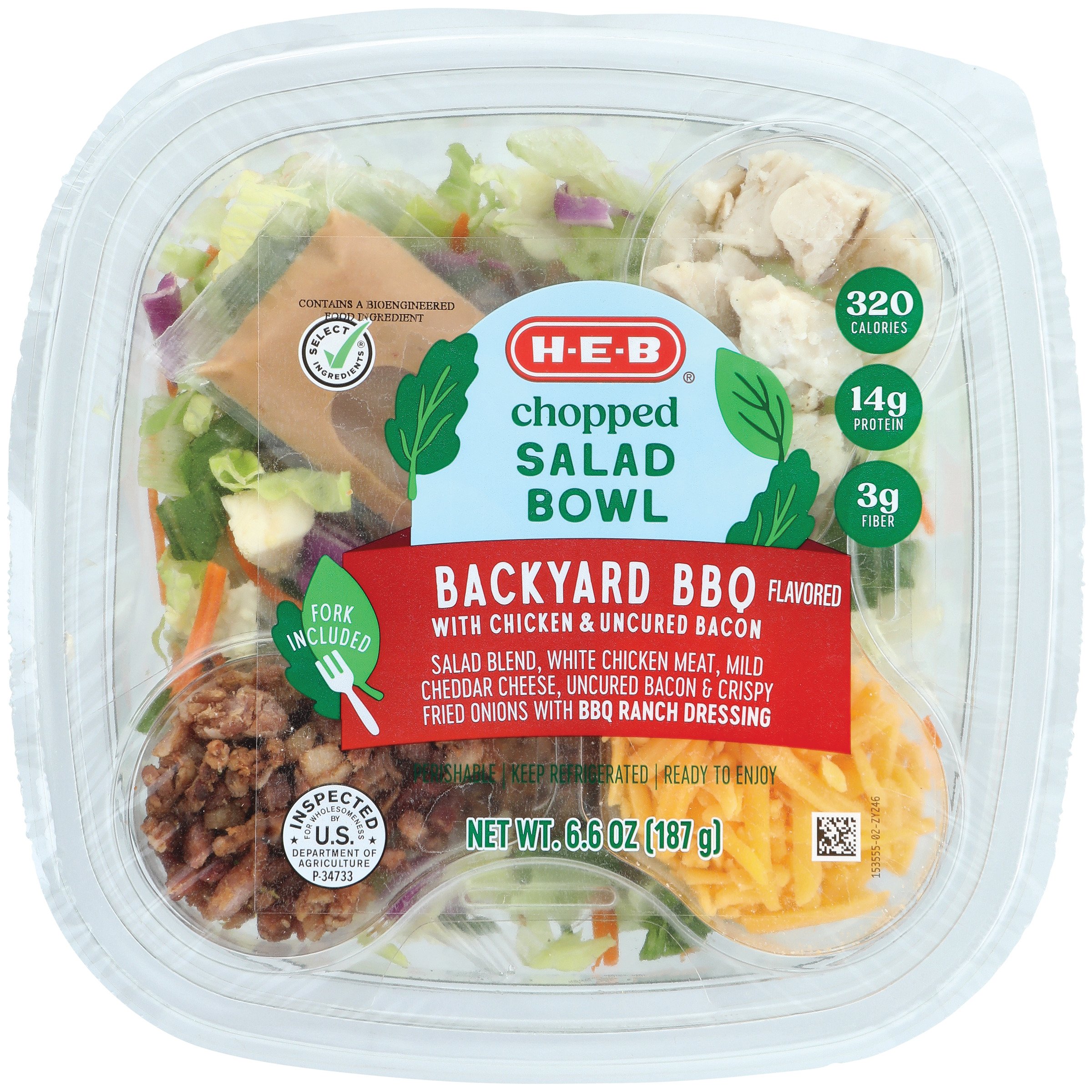 H-E-B Chopped Salad Bowl - Backyard BBQ - Shop Ready Meals & Snacks at ...