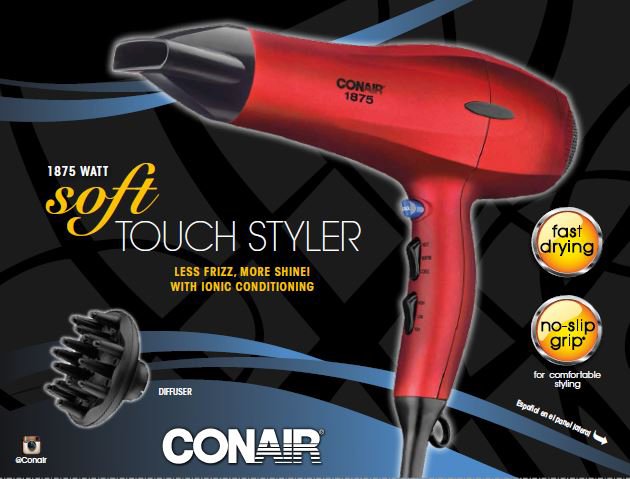 Conair 1875 Watt Full Size Turbo Ionic Styler Hair Dryer - Shop Hair ...