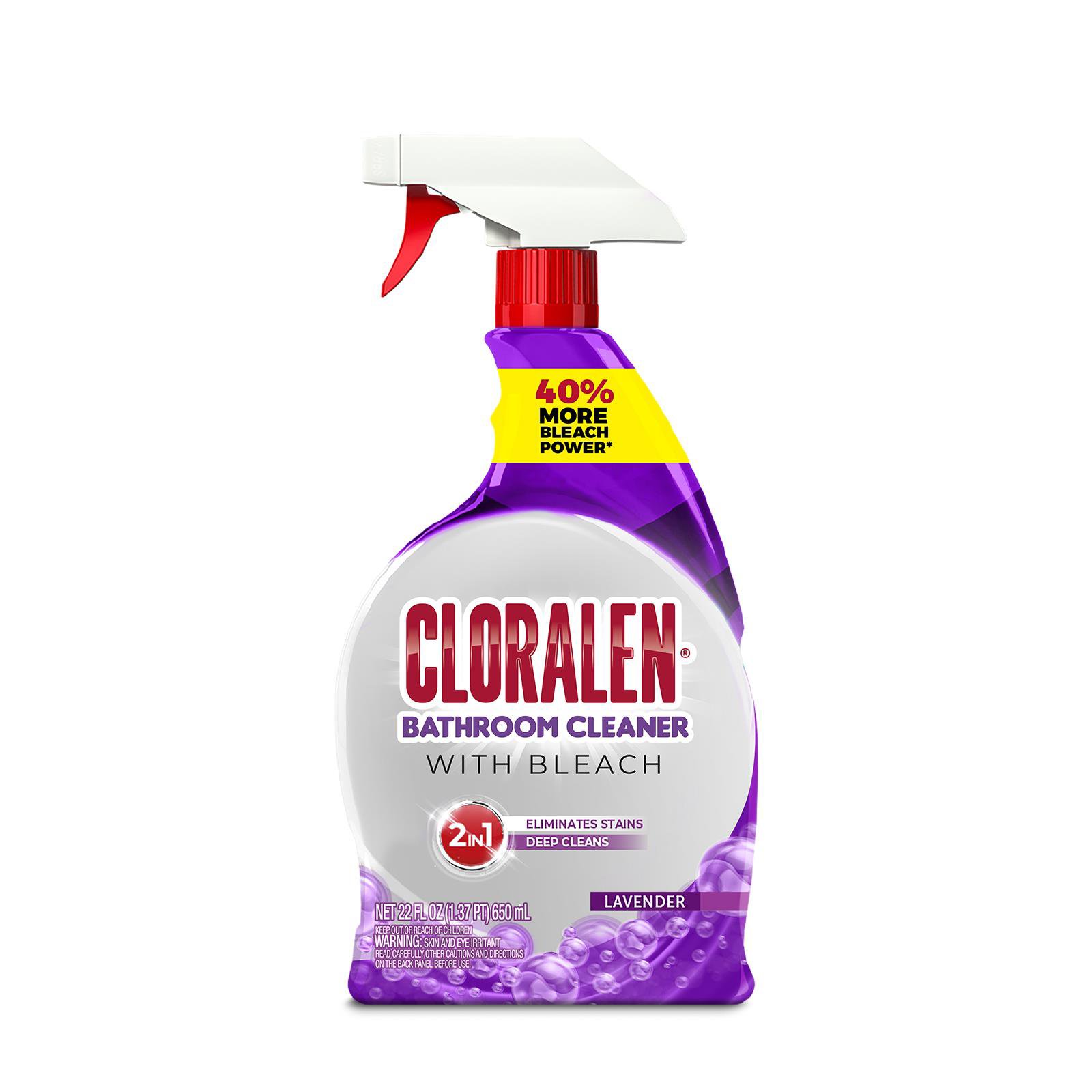 Cloralen Bathroom Cleaner with Bleach Spray - Lavender Scent - Shop All ...