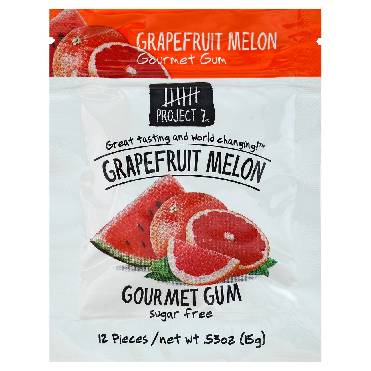 Project 7 Grapefruit Melon Gourmet Gum - Shop Gum & mints at H-E-B