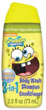 MZB Spongebob 3-in-1 Tropical Tangerine Body Wash, Shampoo, Conditioner ...