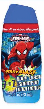 MZB Spiderman 3-in-1 Berry Blast Body Wash, Shampoo, Conditioner - Shop ...