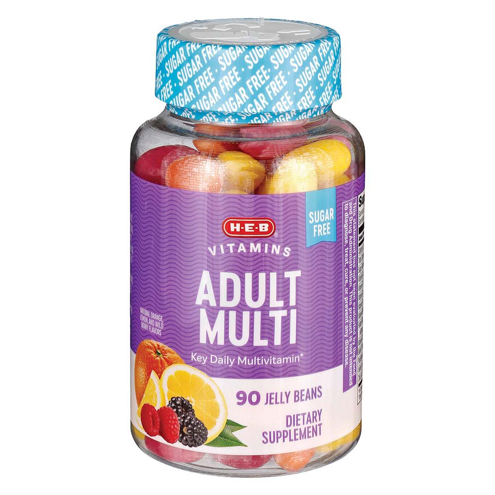 H-E-B Vitamins Sugar Free Multivitamin Adult Jelly Beans - Shop ...