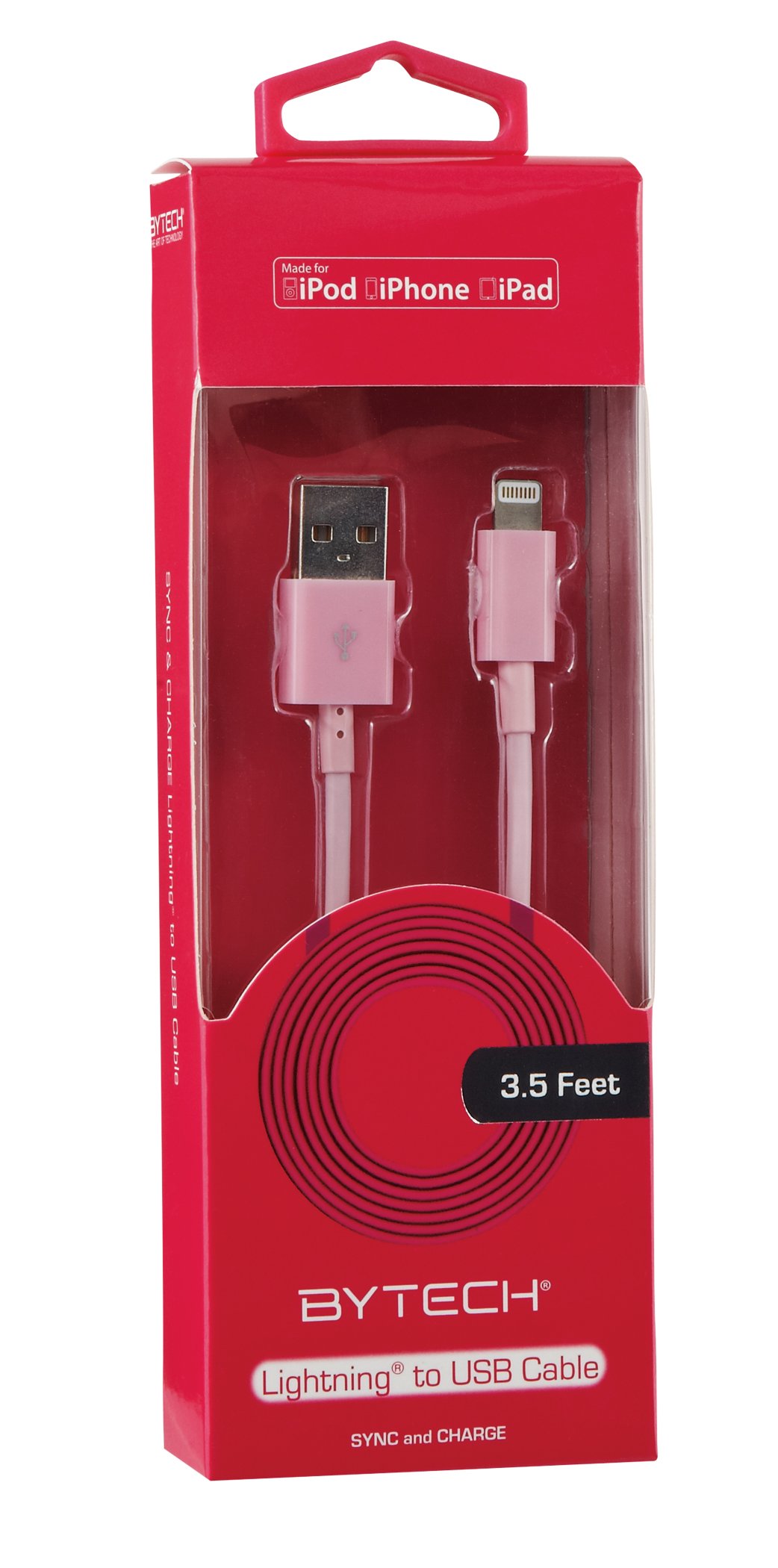Bytech Lighting to USB Cable, Red - Shop Phone Chargers at H-E-B