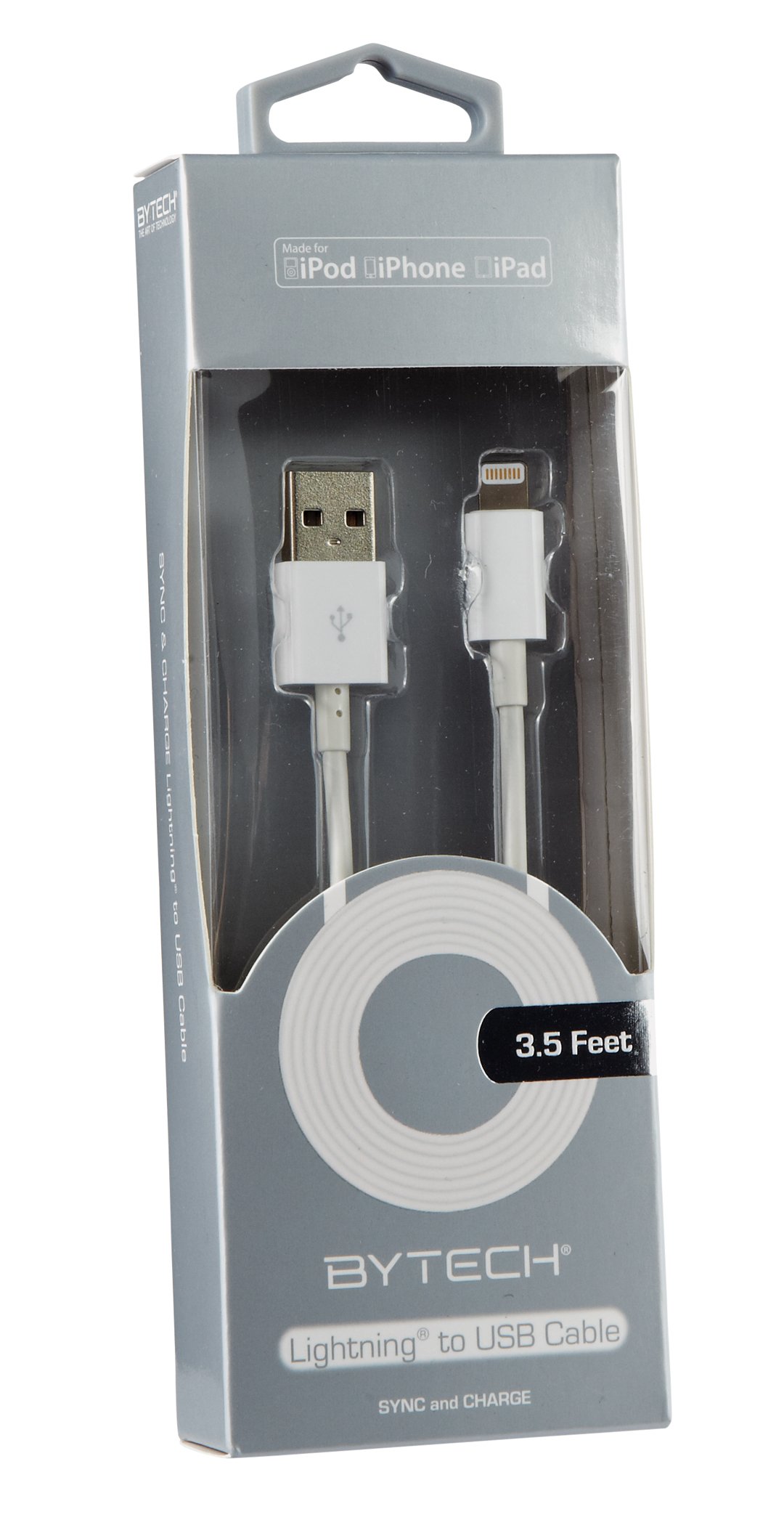 Bytech Lighting to USB Cable, White - Shop Phone Chargers at H-E-B