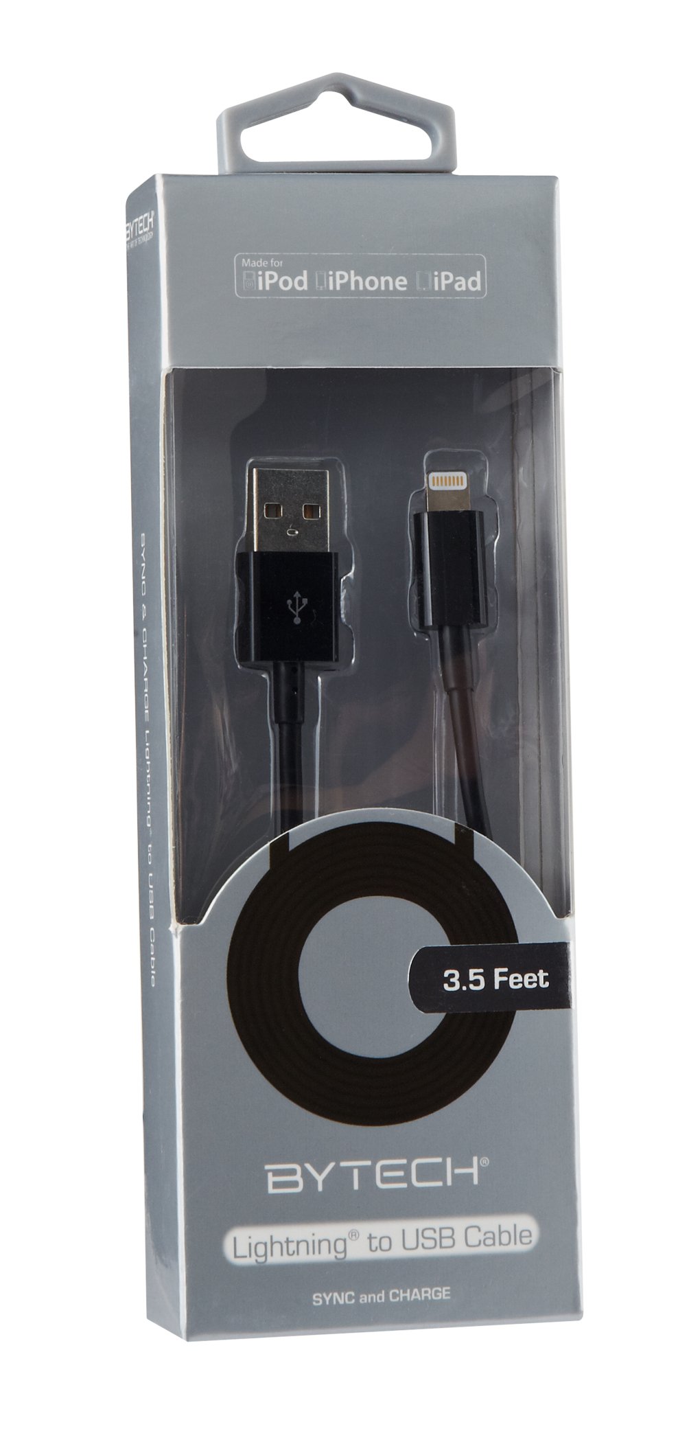 Bytech Lighting to USB Cable, Black - Shop Phone chargers at H-E-B