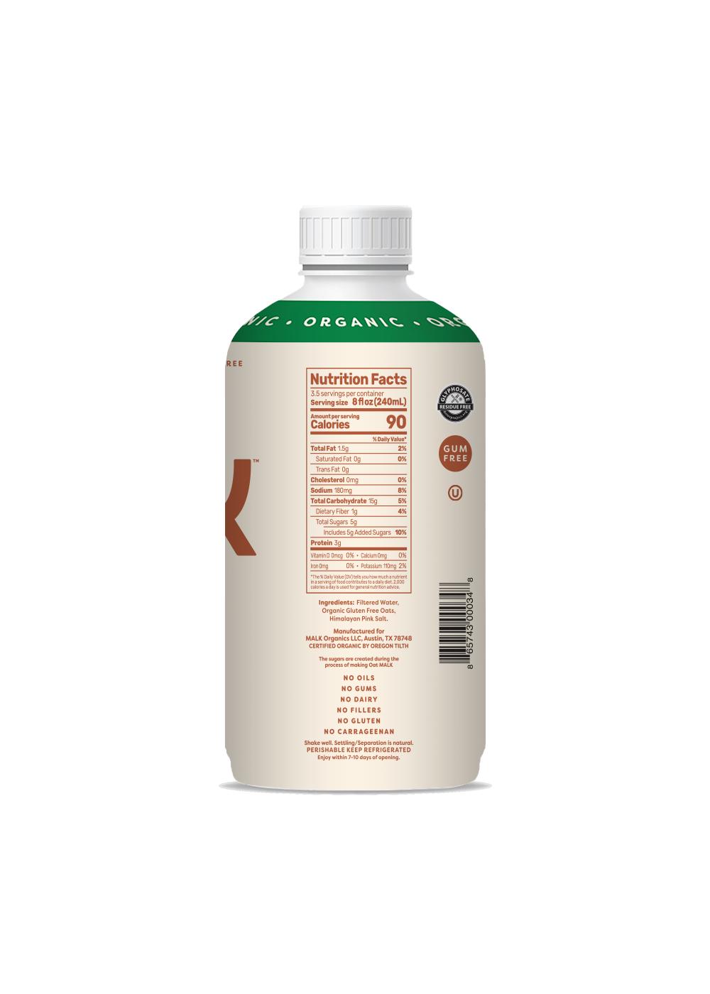 MALK Organic Oat Milk - Original - Shop Milk at H-E-B